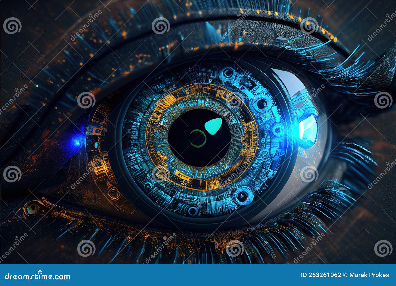 Human Android Cyborg Eye Futuristic Control Protection Personal ...