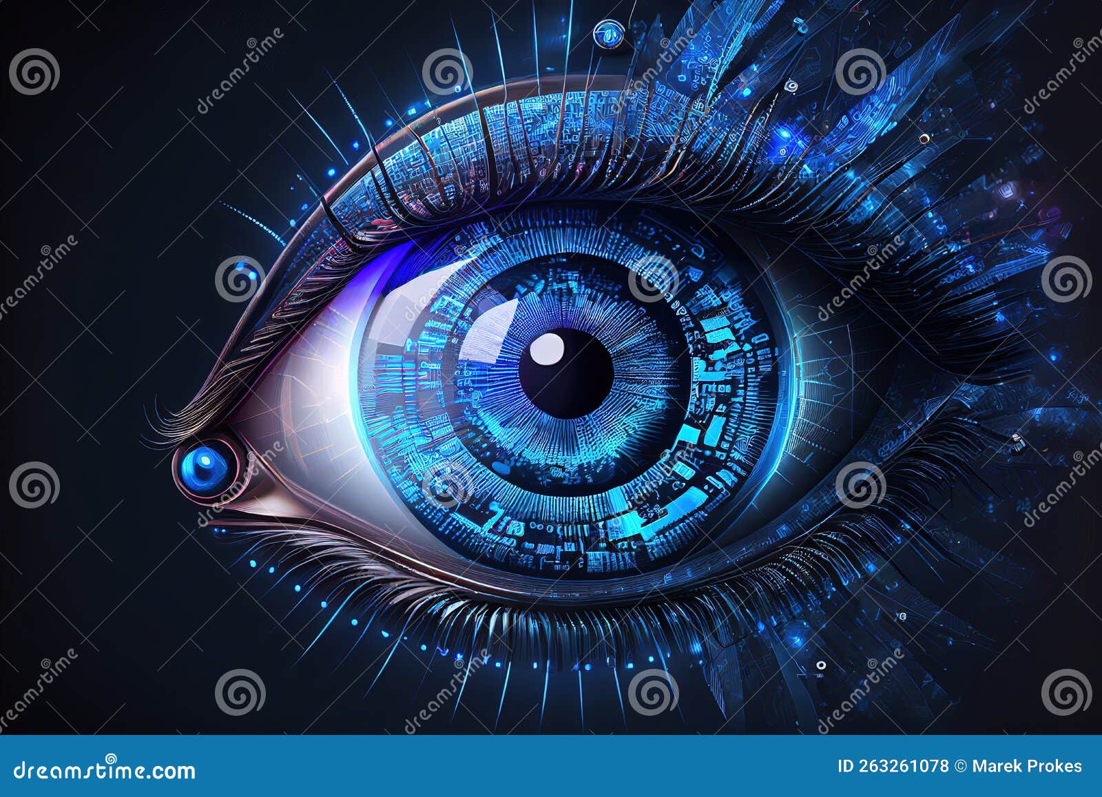 Human Android Cyborg Eye Futuristic Control Protection Personal ...