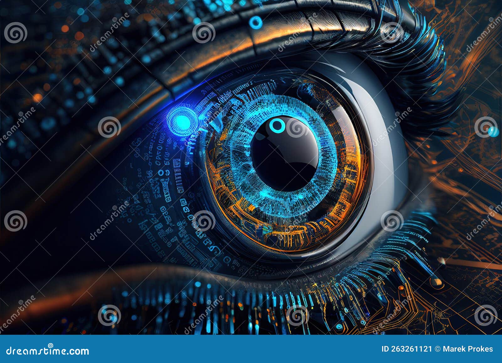 Human Android Cyborg Eye Futuristic Control Protection Personal ...