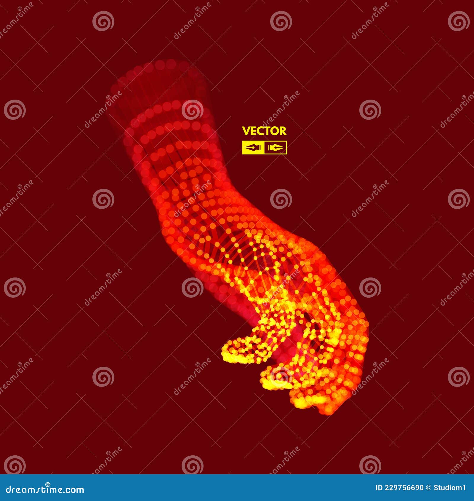 Human Arm. Hand Model. Connection Structure. Future Technology Concept ...