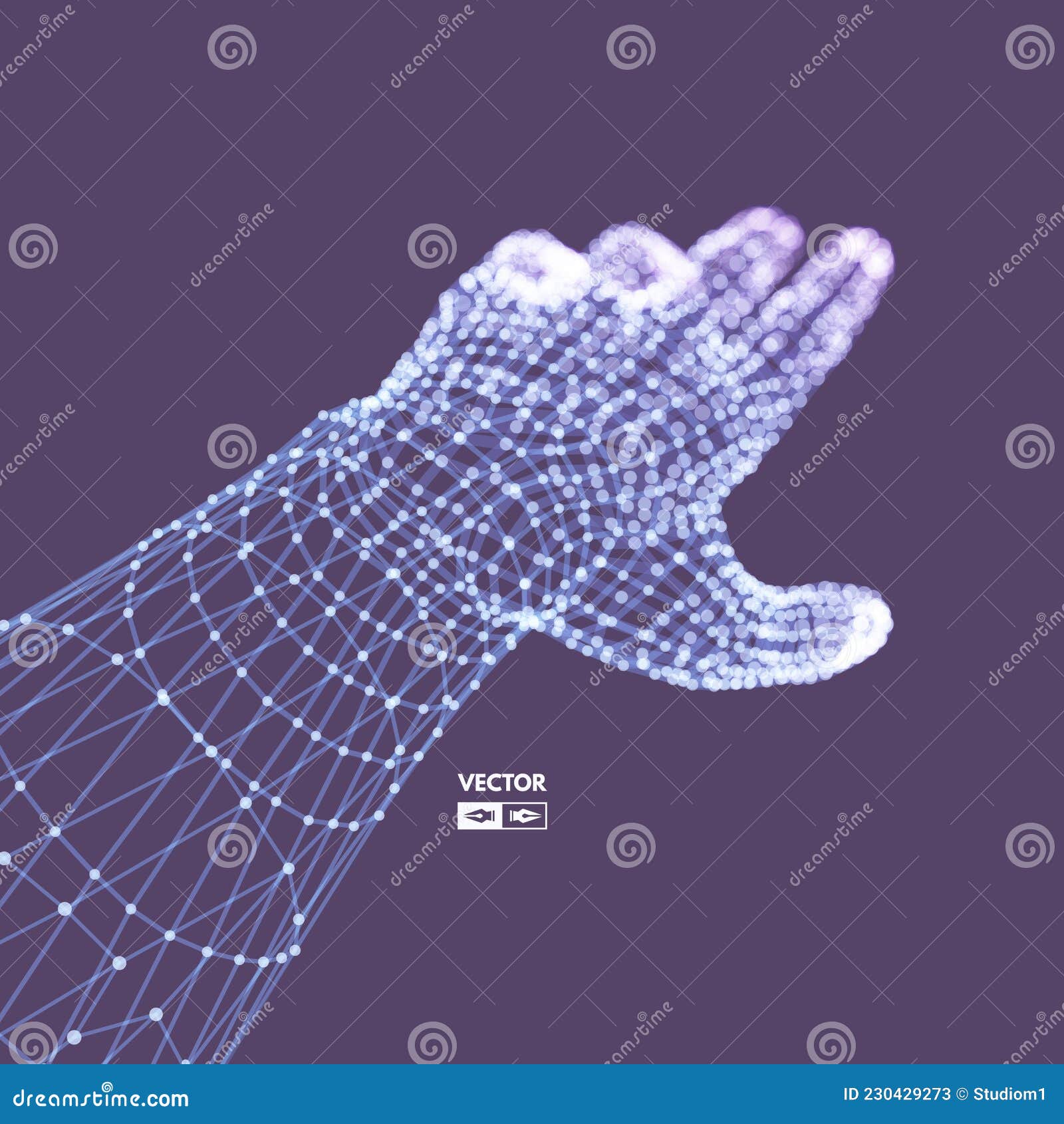 Human Arm. Hand Model. Connection Structure. Future Technology Concept ...