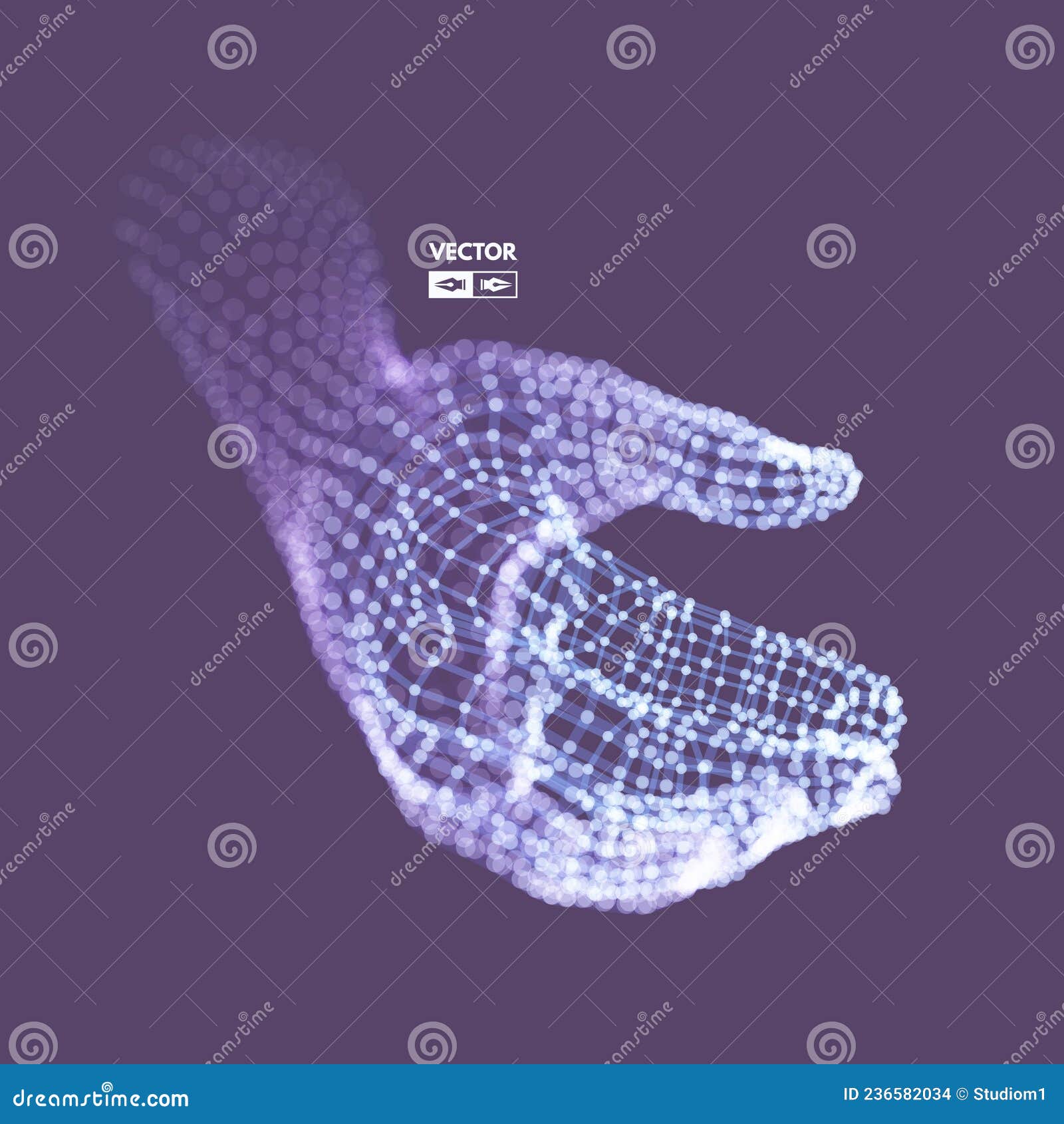 Human Arm. Hand Model. Connection Structure. Future Technology Concept ...