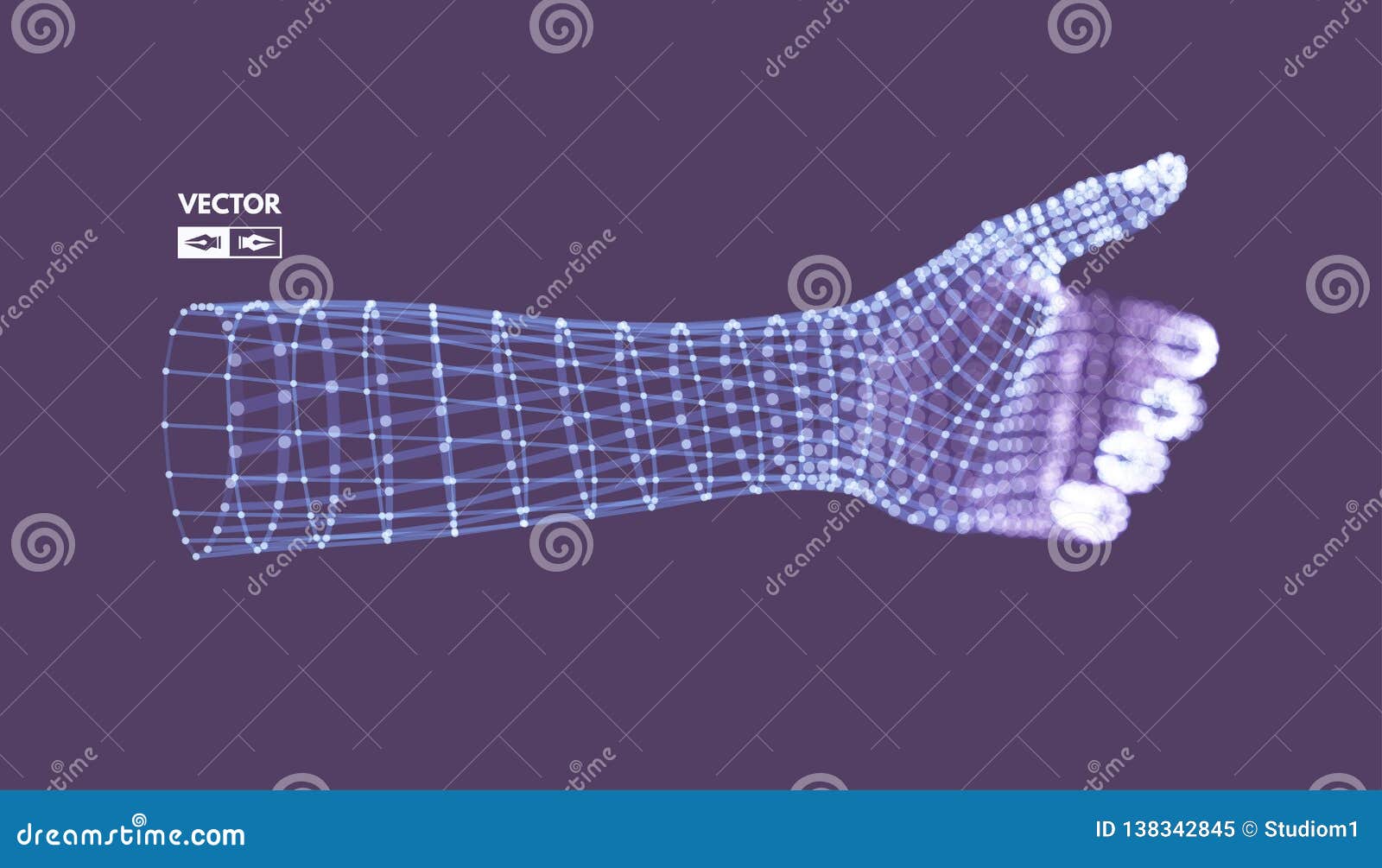 Human Arm. Hand Model. Connection Structure. Future Technology Concept ...
