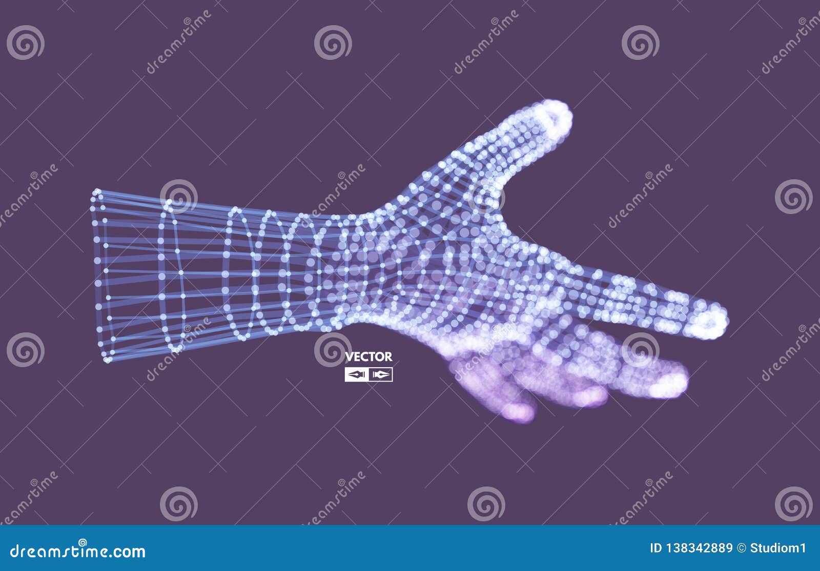Human Arm. Hand Model. Connection Structure. Future Technology Concept ...