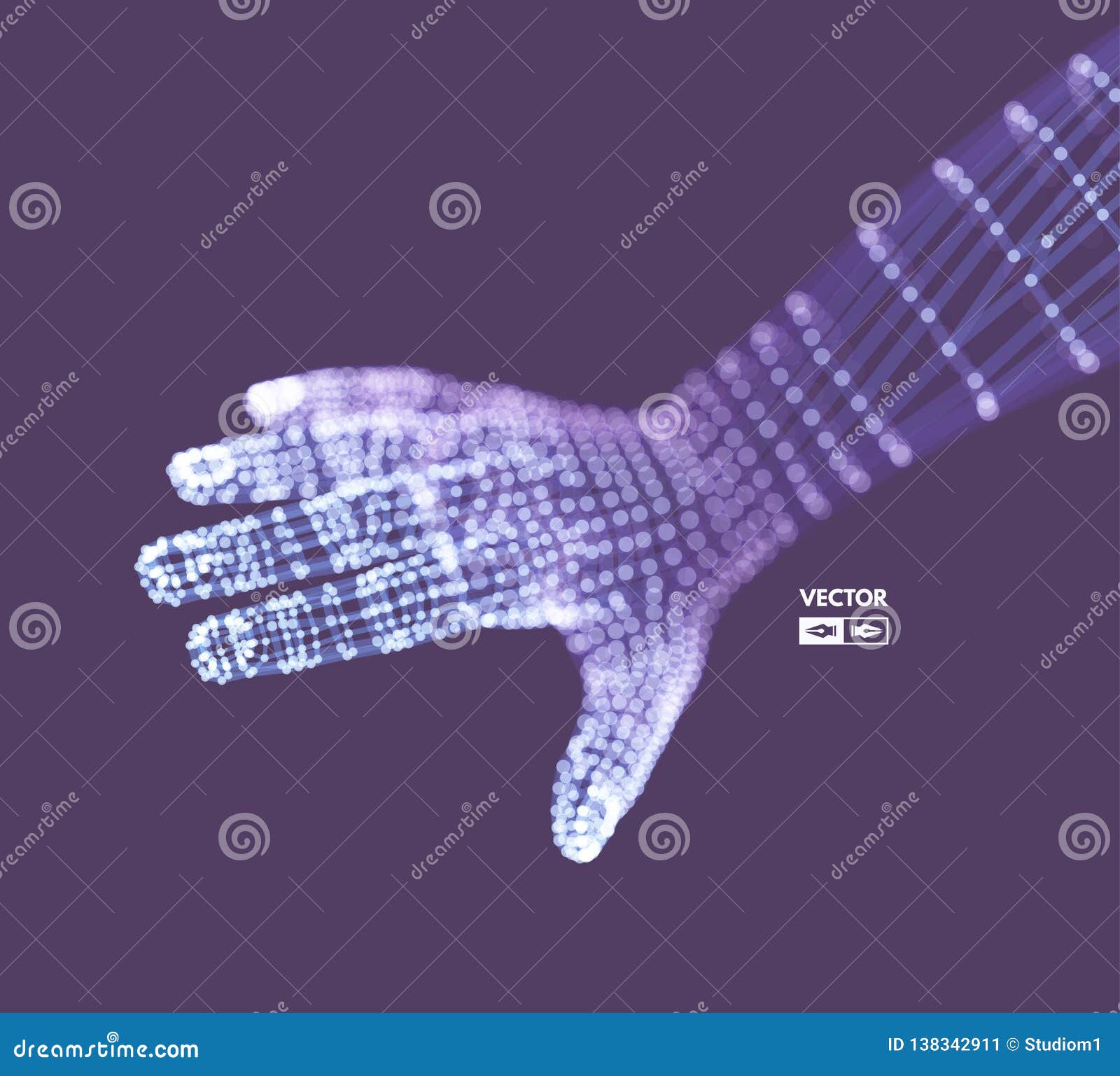 Human Arm. Hand Model. Connection Structure. Future Technology Concept ...