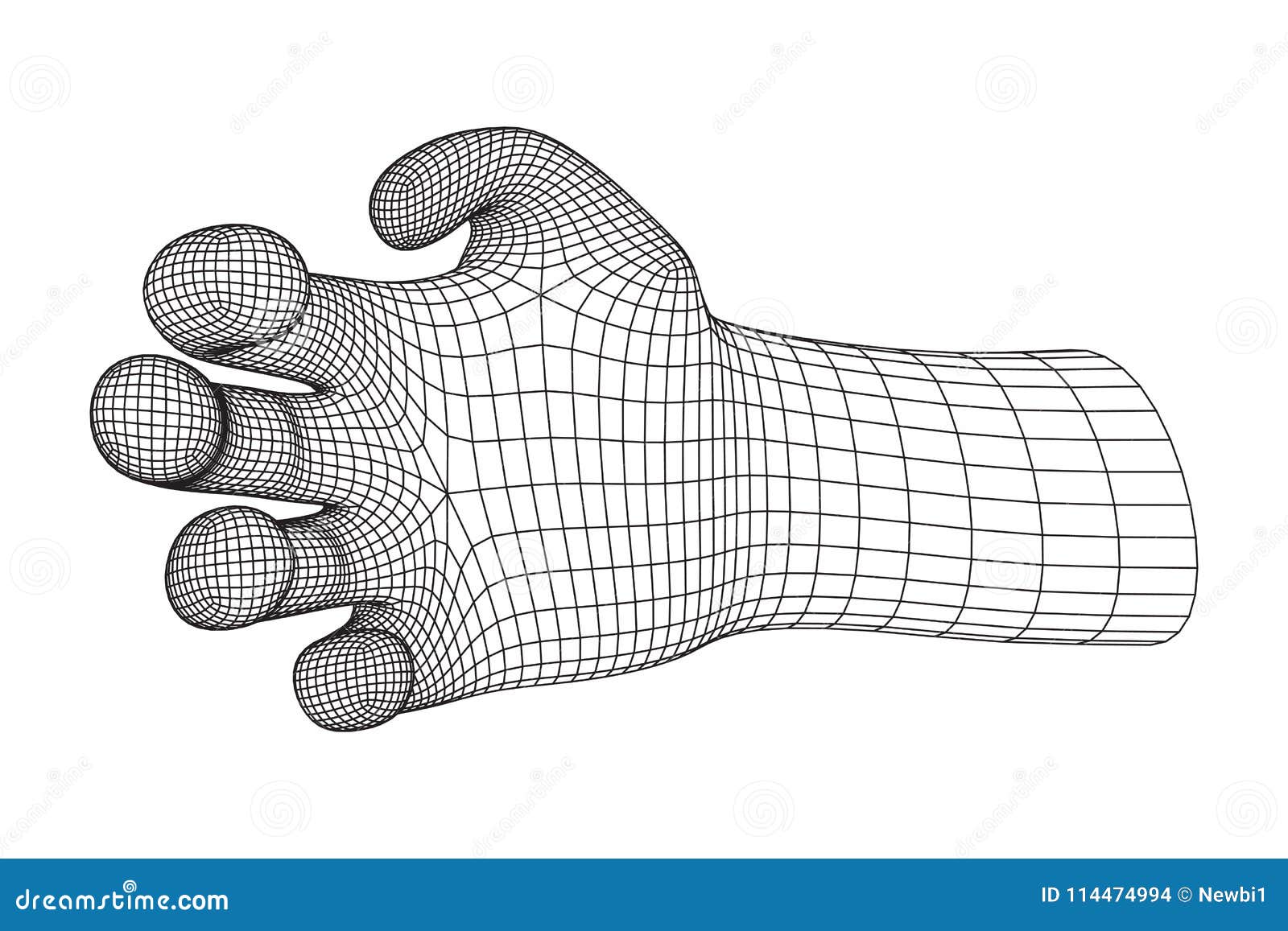 Human Arm wireframe stock vector. Illustration of inspiration - 114474994