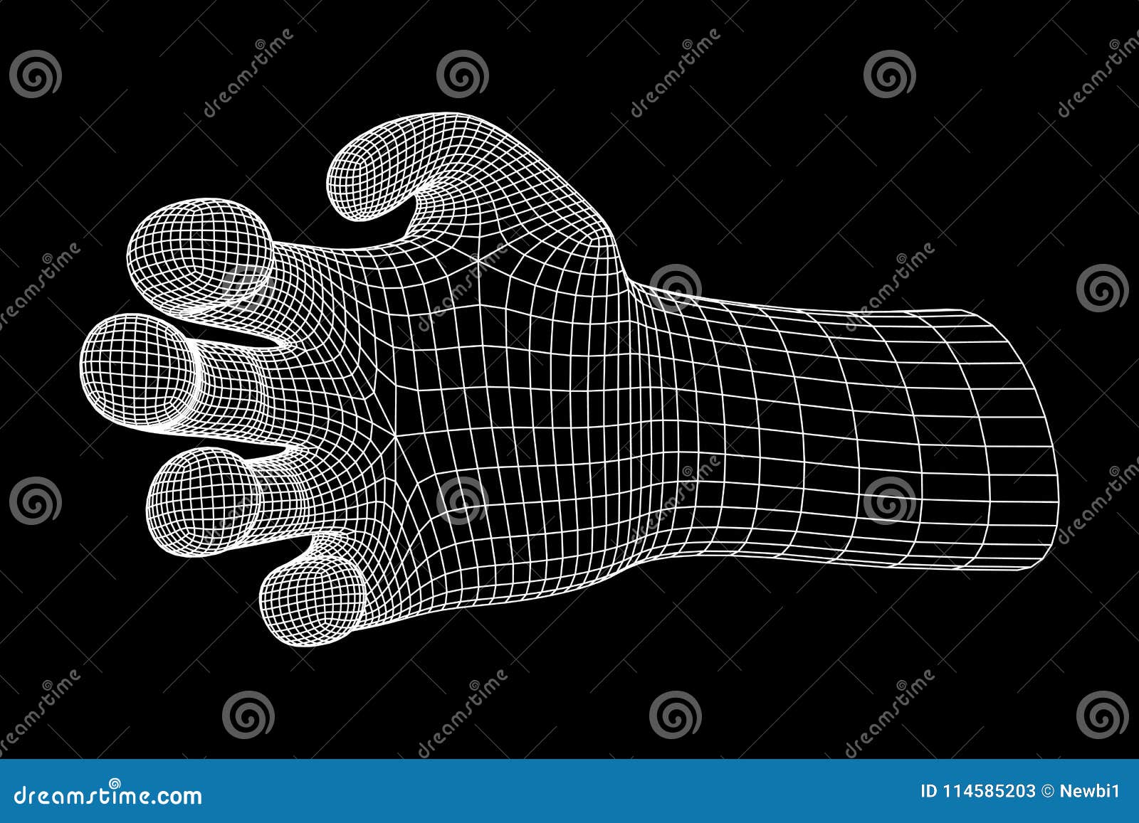 Human Arm wireframe stock vector. Illustration of grid - 114585203