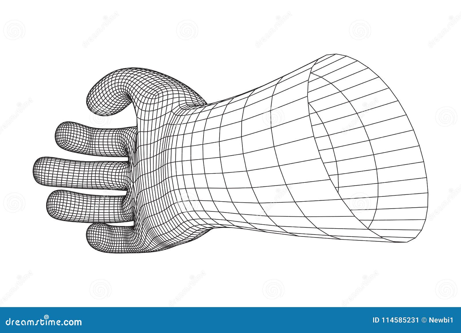 Human Arm wireframe stock vector. Illustration of concept - 114585231