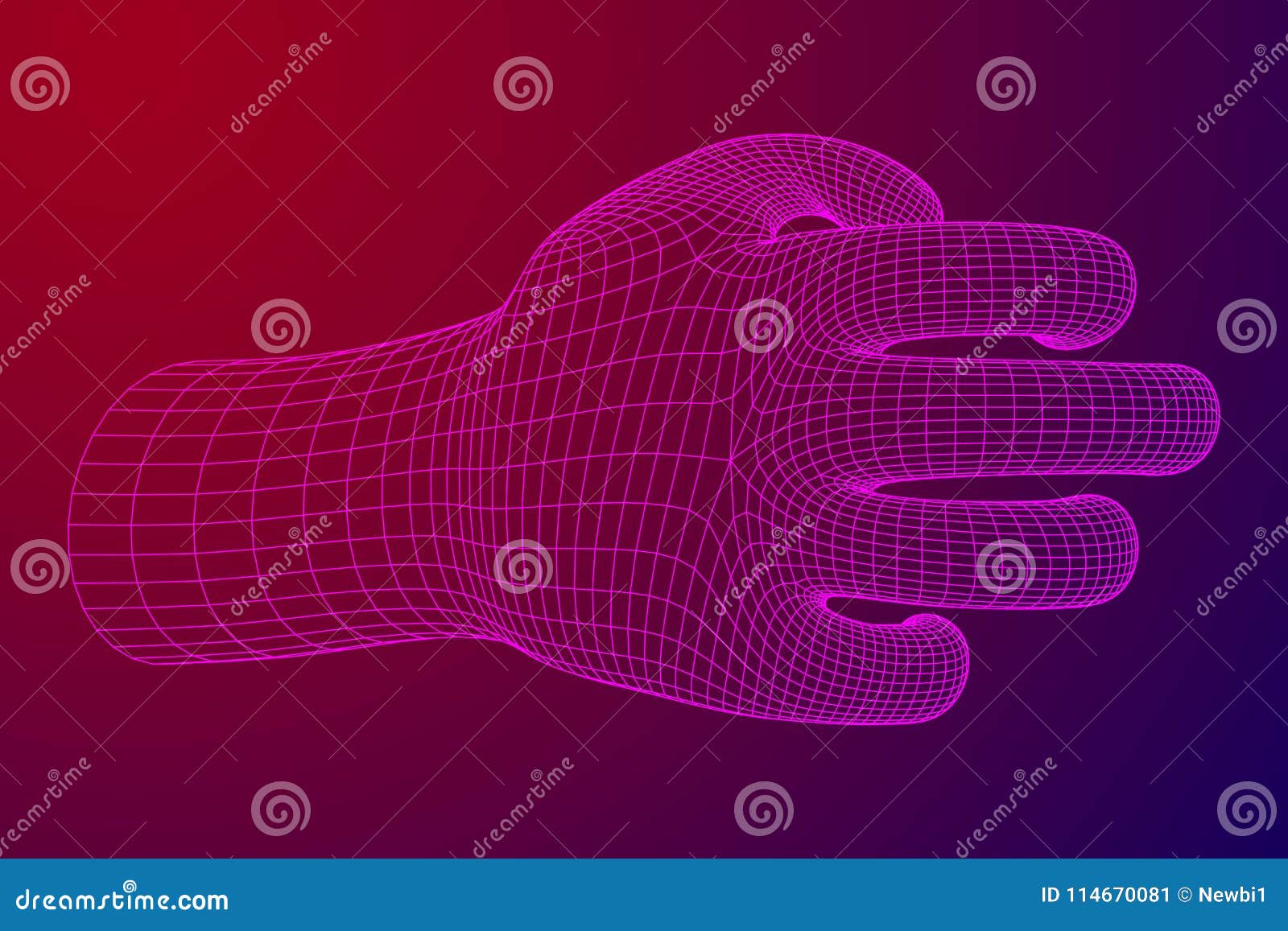 Human Arm wireframe stock vector. Illustration of internet - 114670081