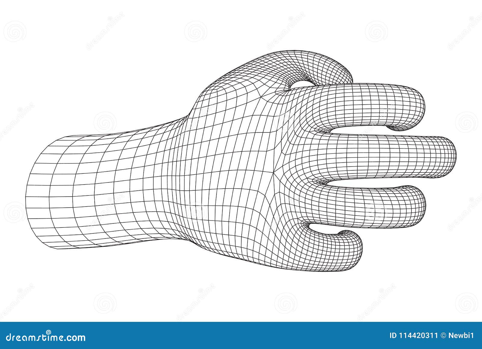 Human Arm wireframe stock vector. Illustration of connect - 114420311
