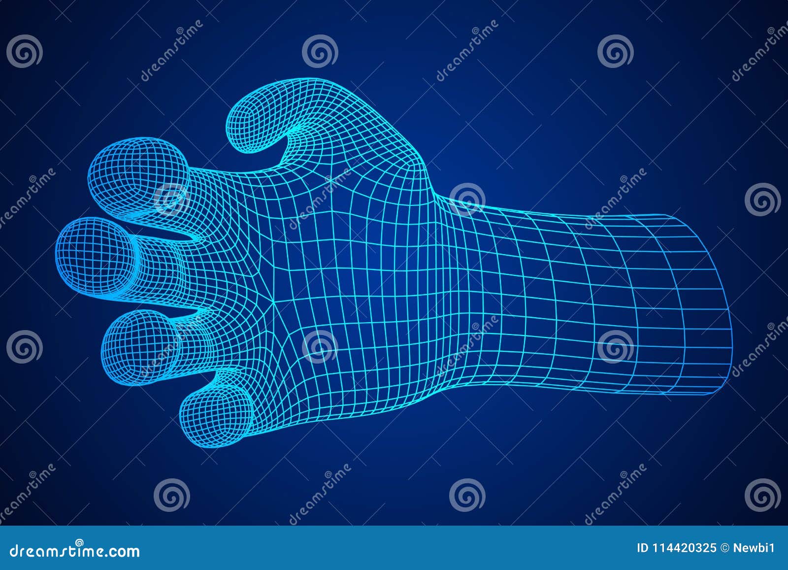 Human Arm wireframe stock vector. Illustration of mesh - 114420325