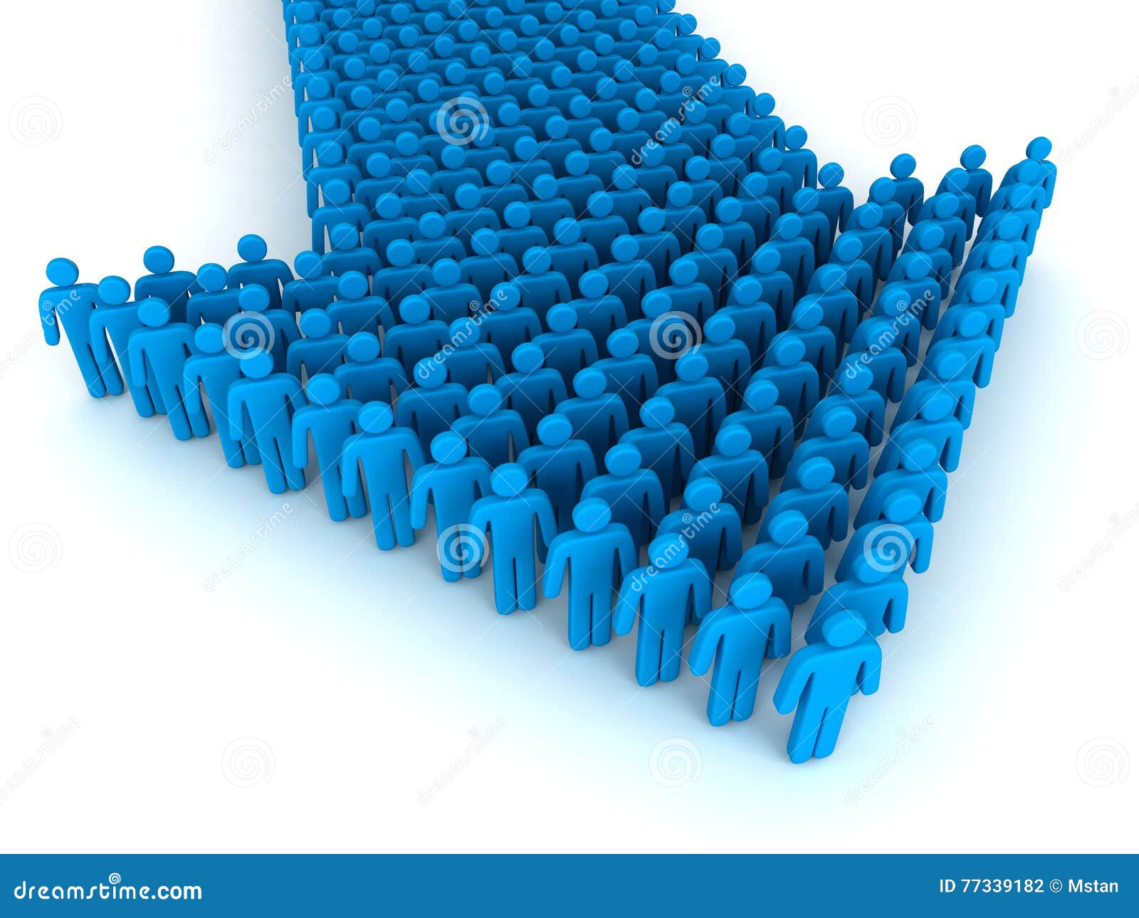 Human Arrow Concept 3d Illustration Stock Illustration - Illustration ...