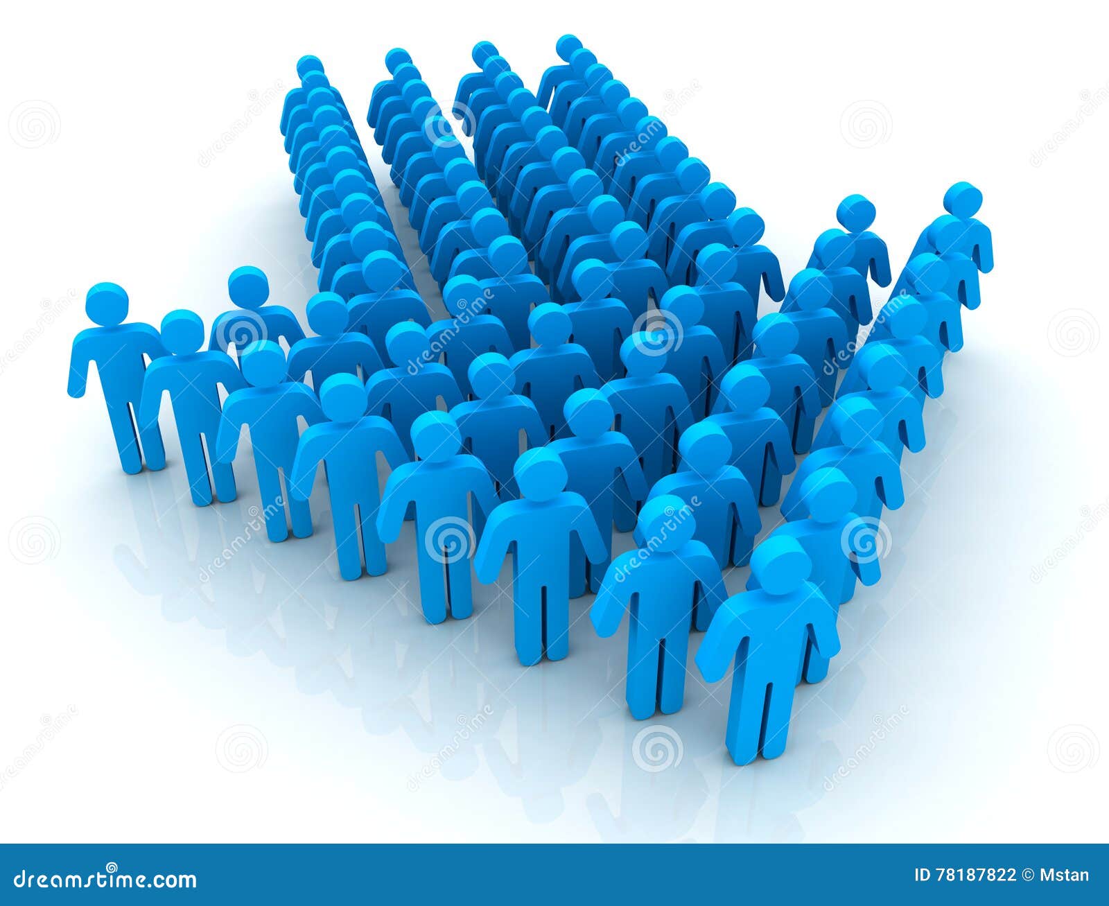 Human Arrow Concept 3d Illustration Stock Illustration - Illustration ...