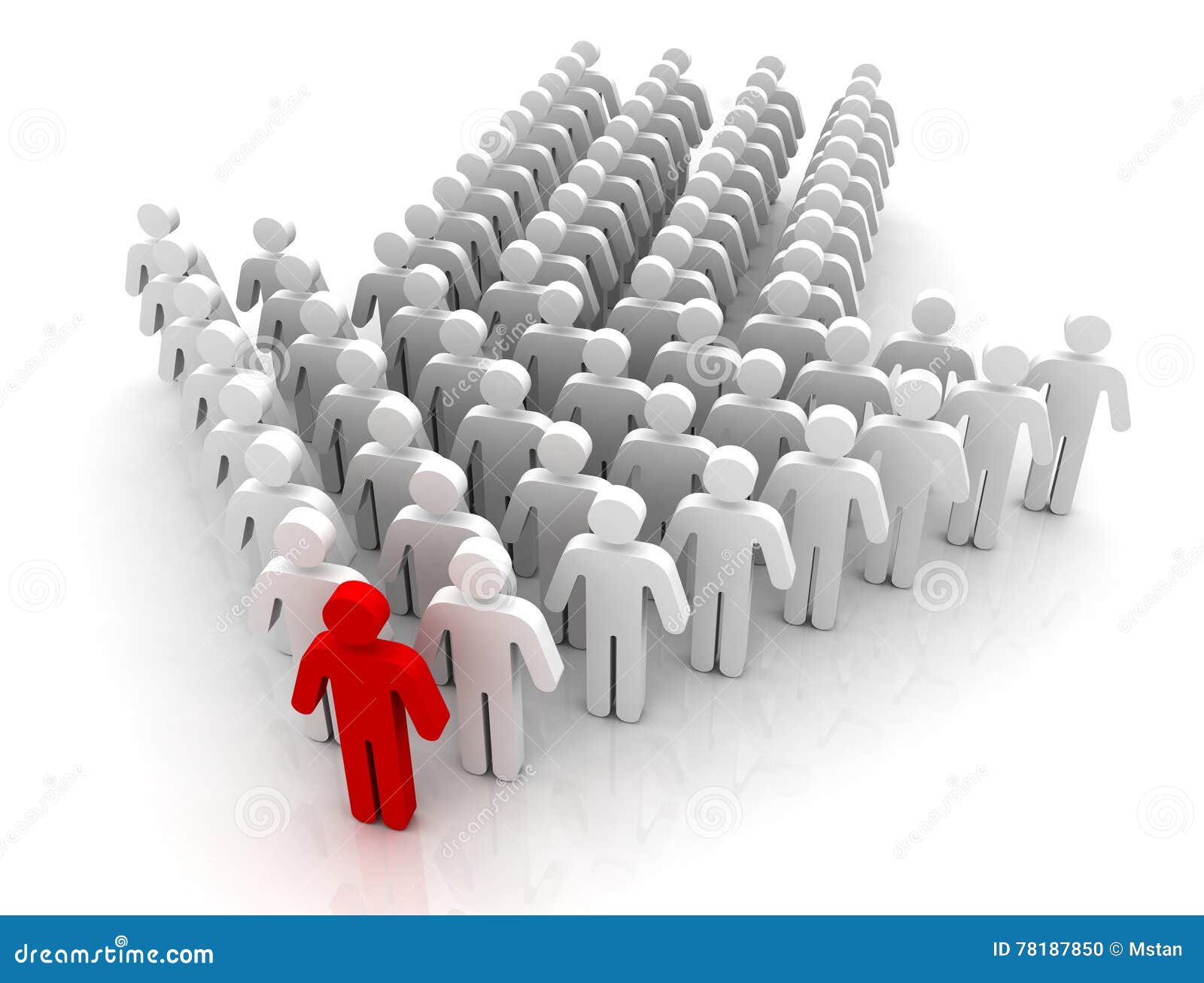 Human Arrow Concept 3d Illustration Stock Illustration - Illustration ...