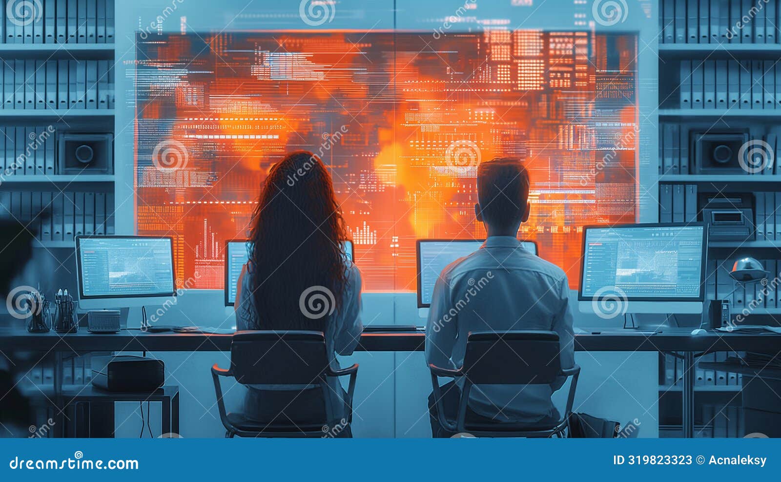 Human and Artificial Intelligence Interaction Concept. Artificial ...