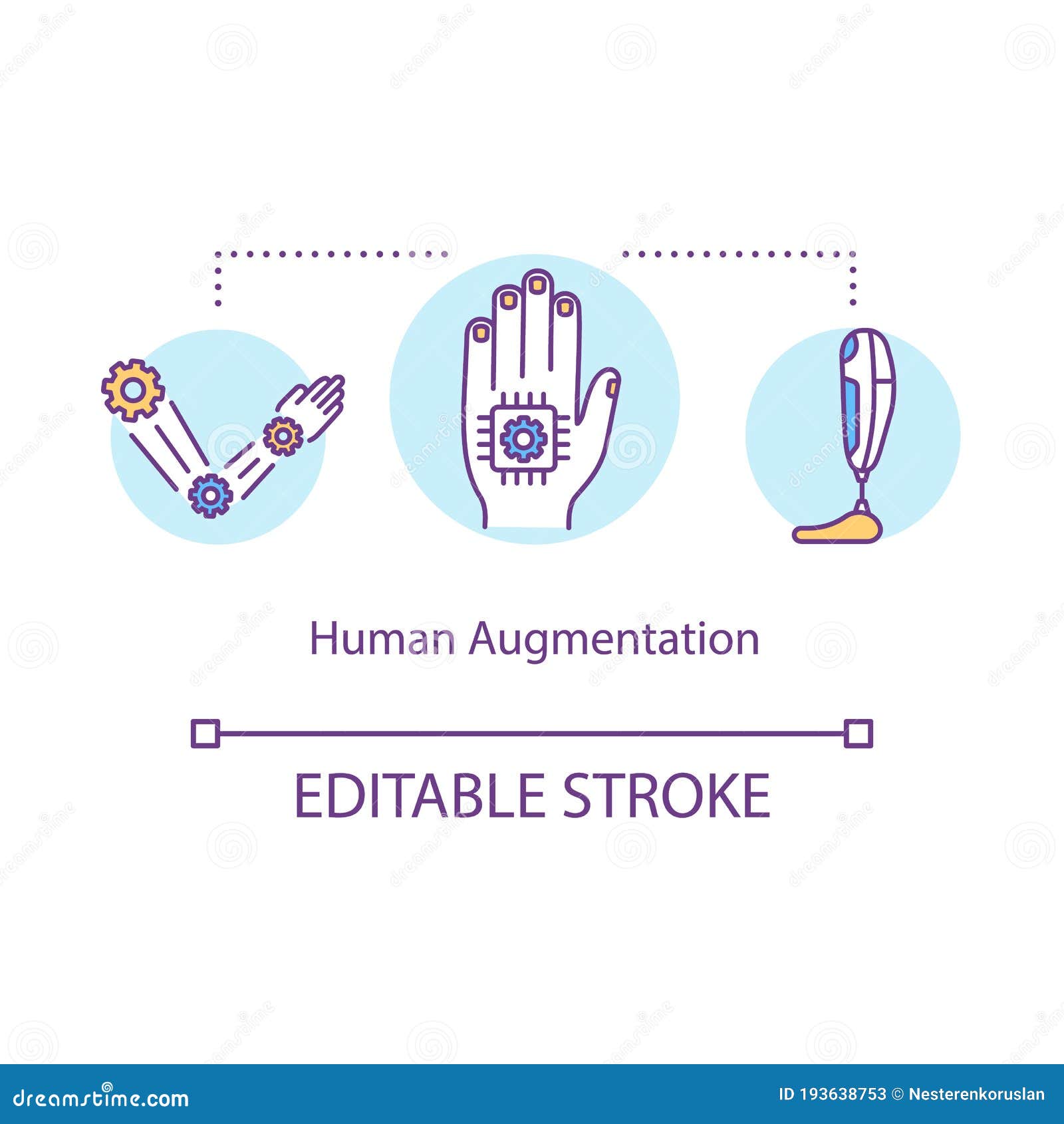 Human Augmentation Concept Icon Stock Vector - Illustration of ...