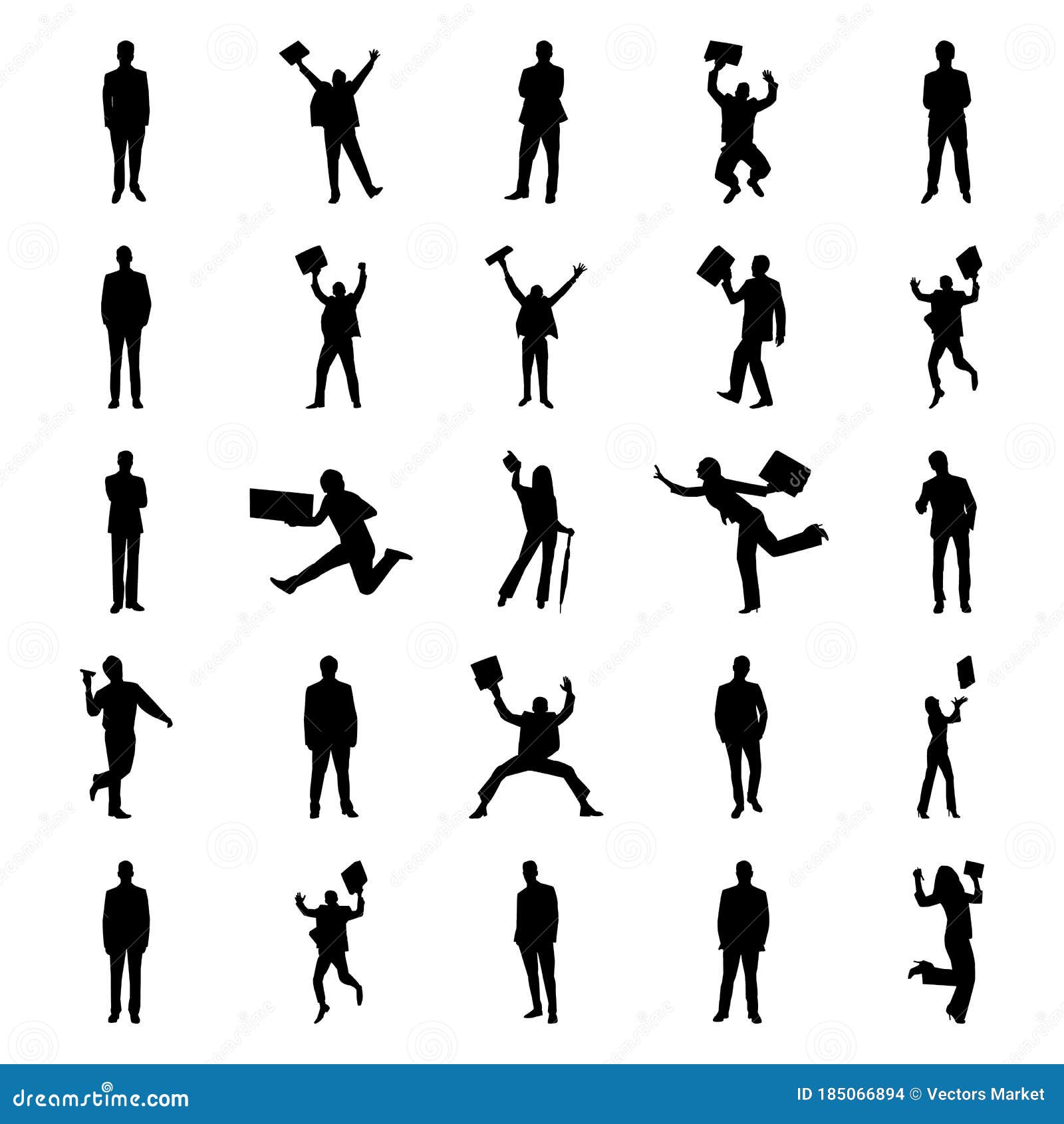 Human Pictograms Set stock vector. Illustration of dancing - 185066894