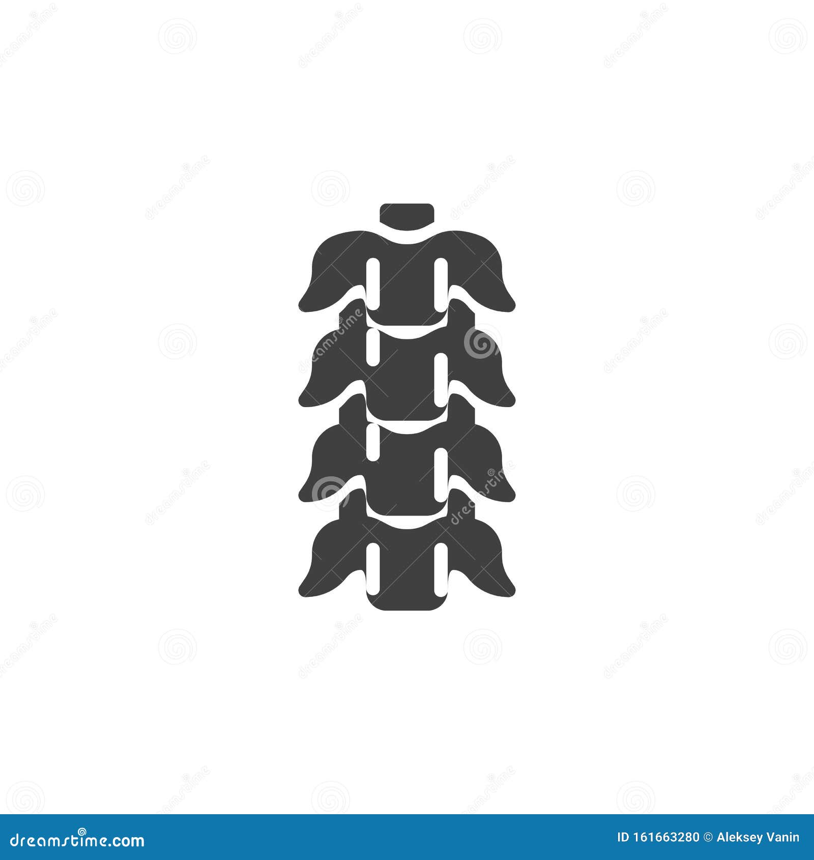 Human Backbone vector icon stock vector. Illustration of filled - 161663280