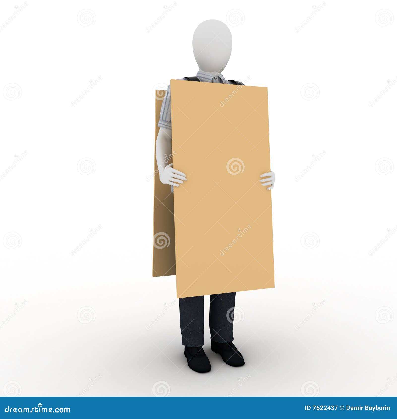 Human with banner stock illustration. Illustration of agent - 7622437