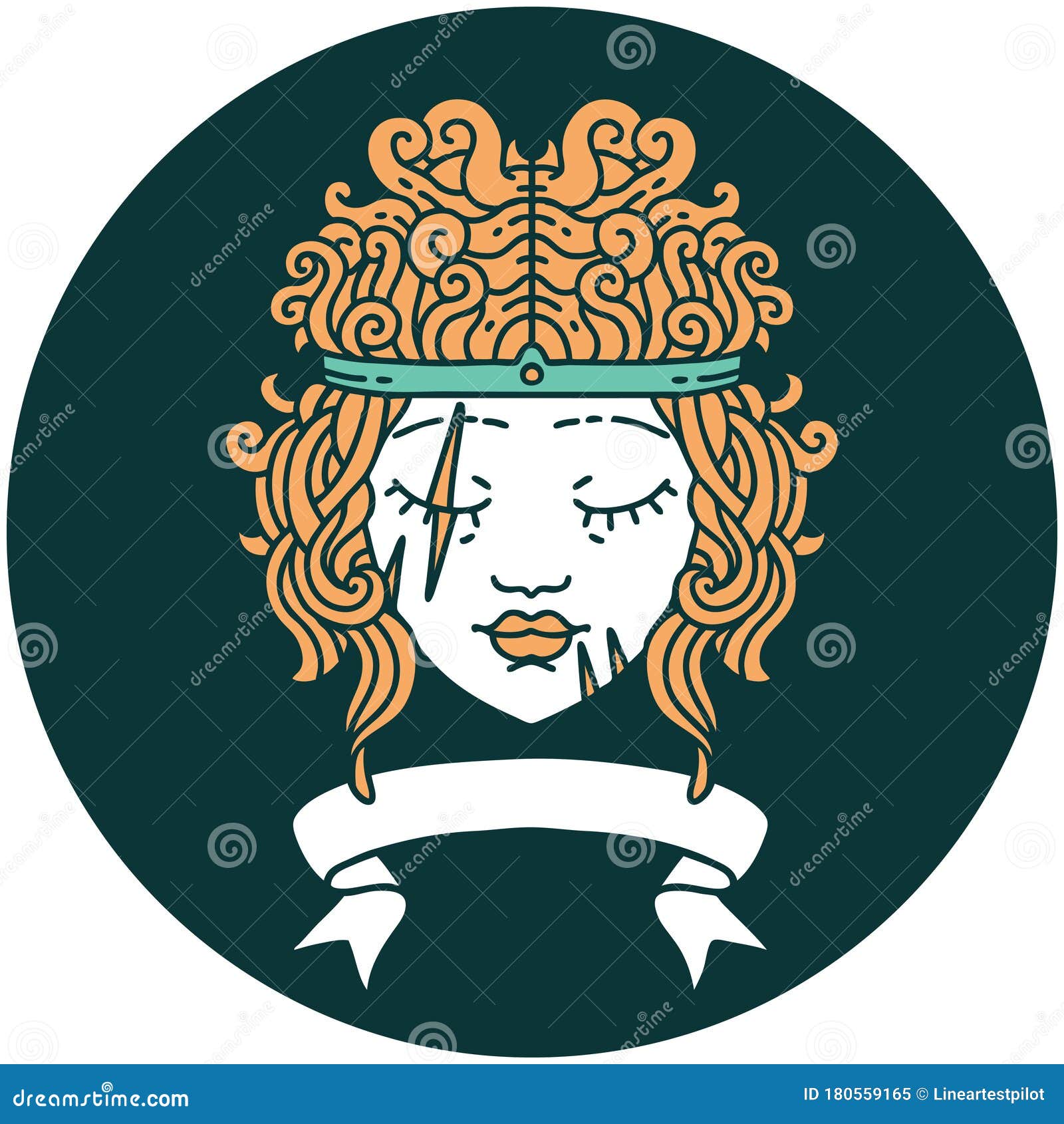 Human Barbarian Character with Banner Icon Stock Vector - Illustration ...