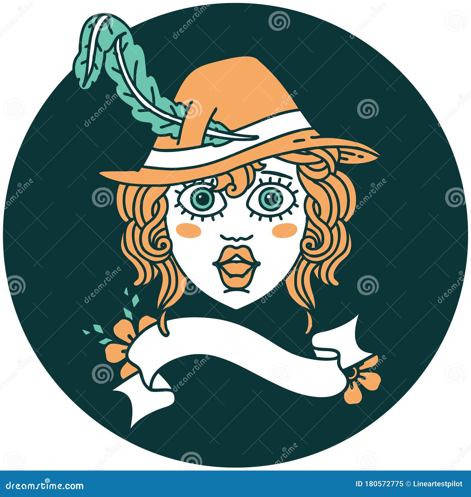 Human Bard Character Face Icon Stock Vector - Illustration of game ...