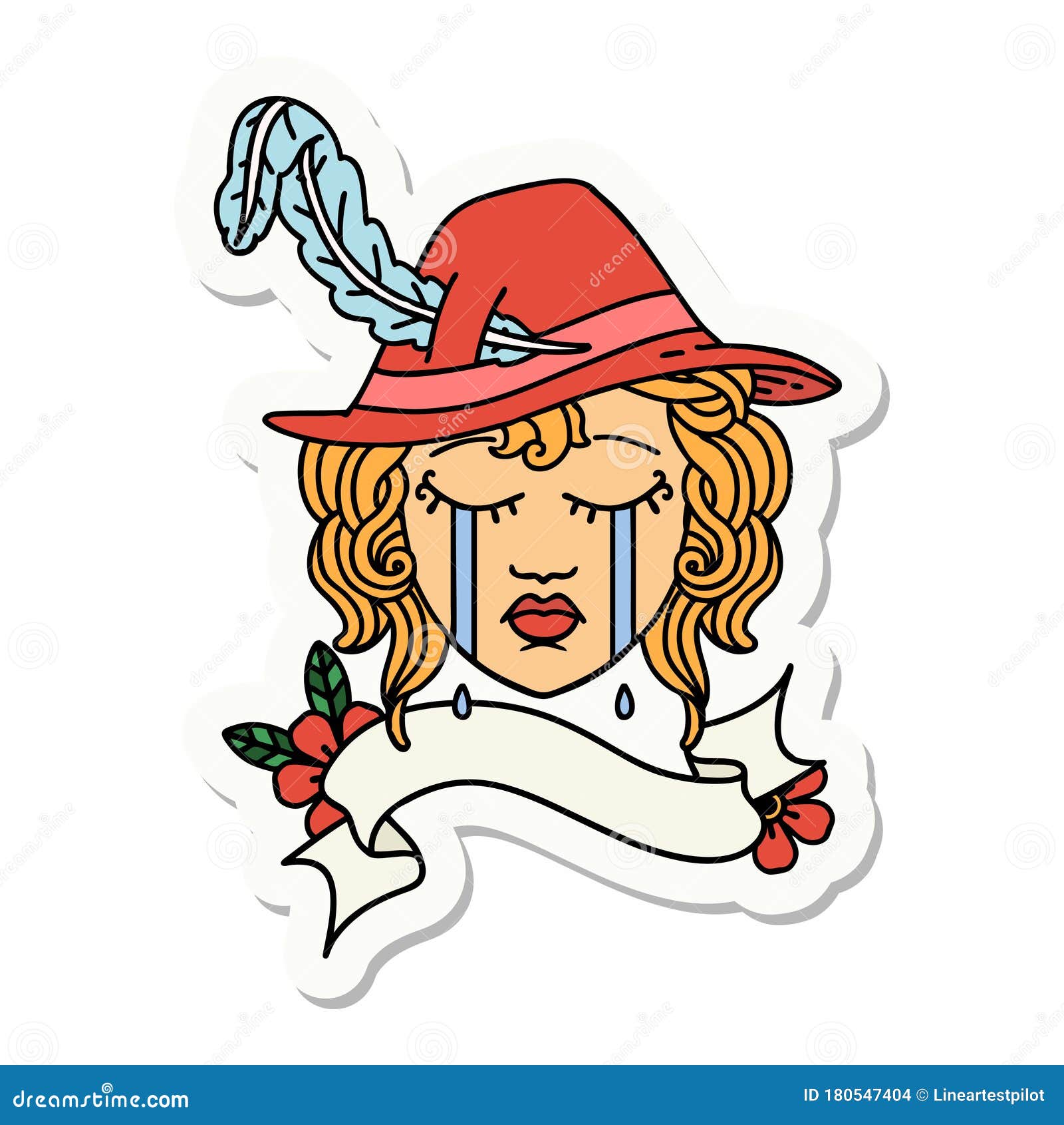 Human Bard Character Face Sticker Stock Vector - Illustration of human ...