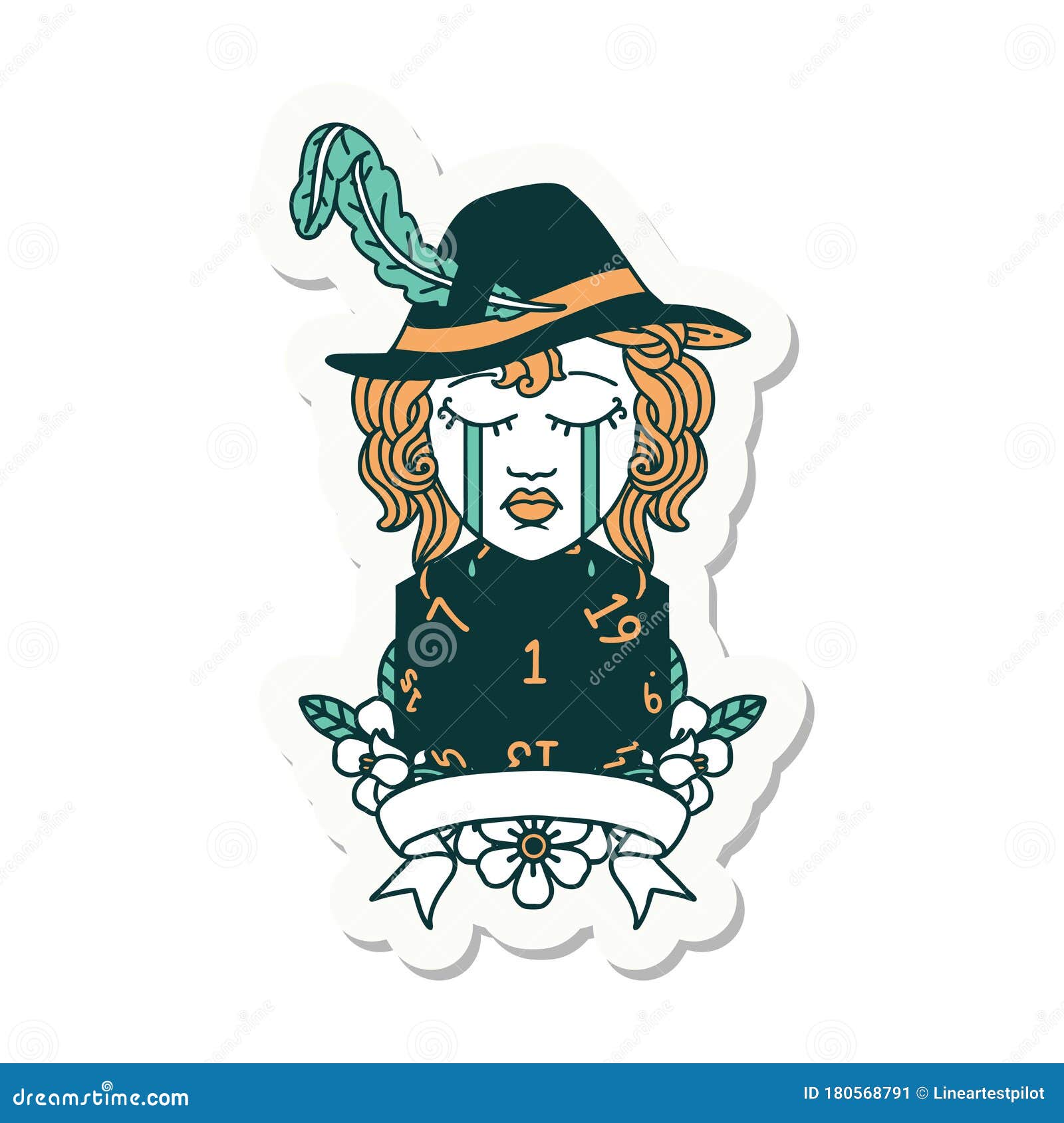 Human Bard Character Face Sticker Stock Vector - Illustration of ...