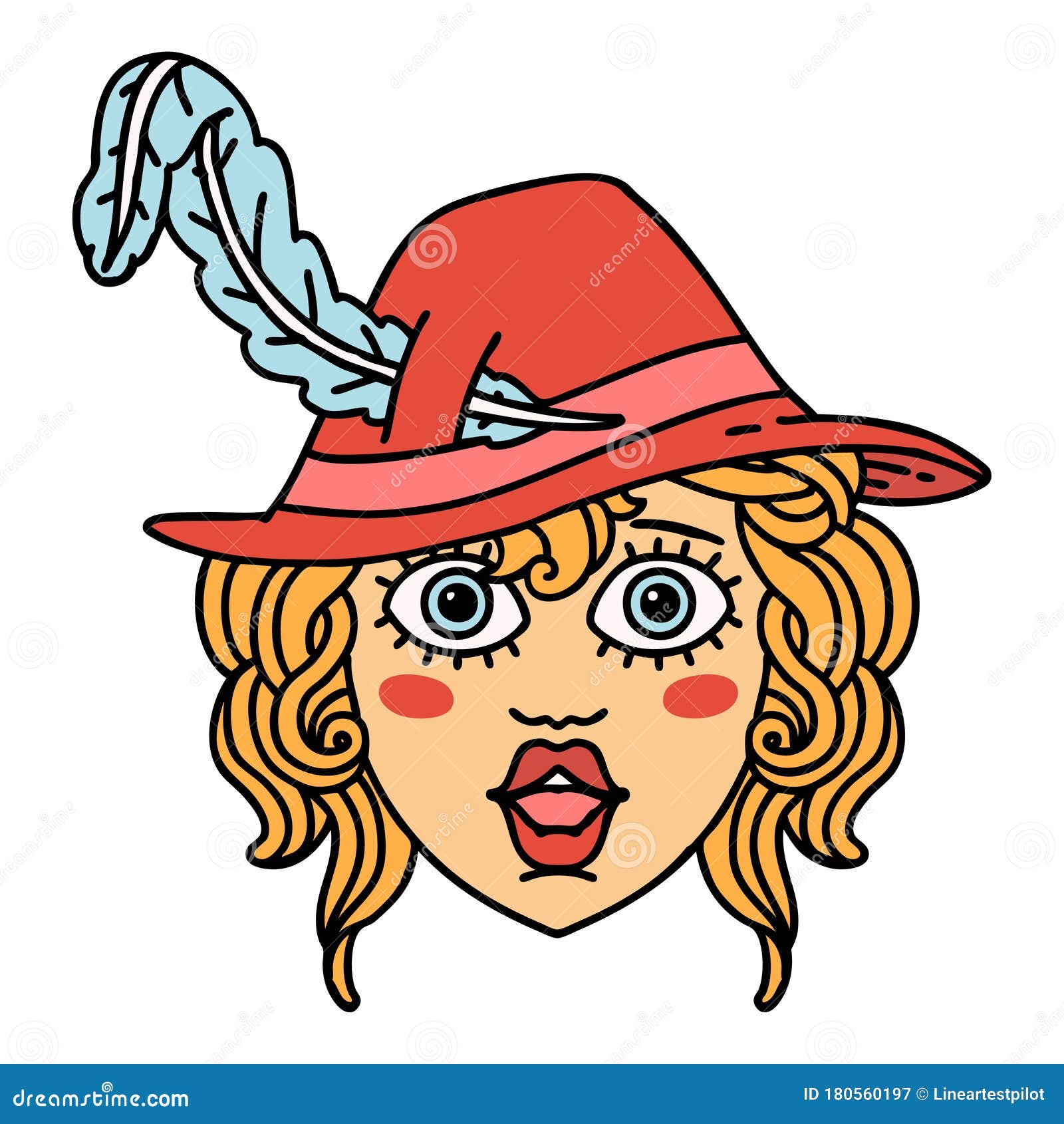 Elf Bard Character Face Illustration Cartoon Vector | CartoonDealer.com ...