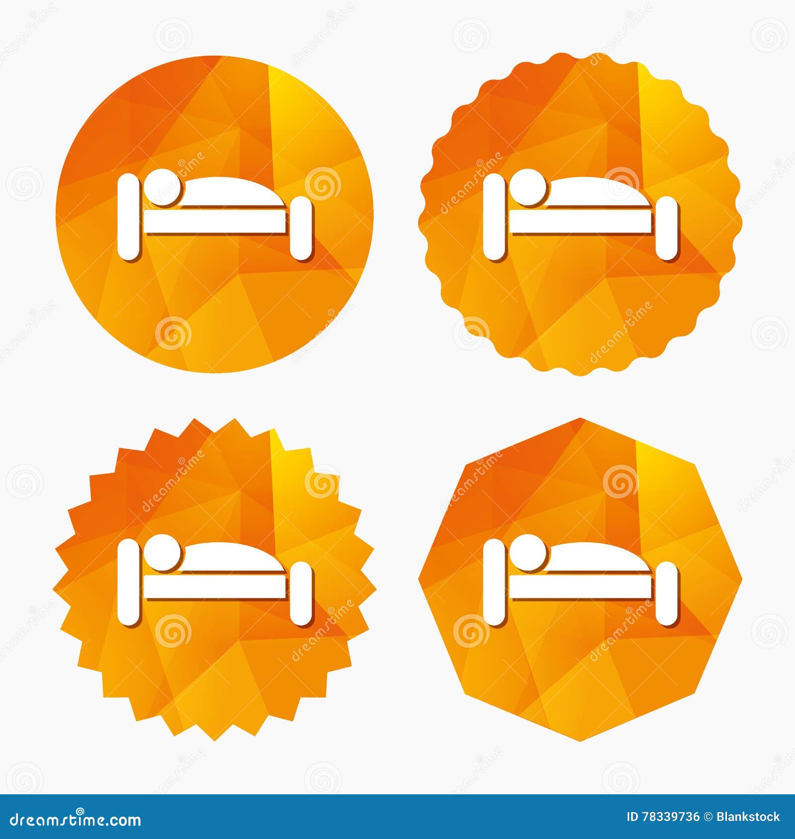 Human in Bed Icon. Rest Place. Sleeper Symbol. Stock Vector ...