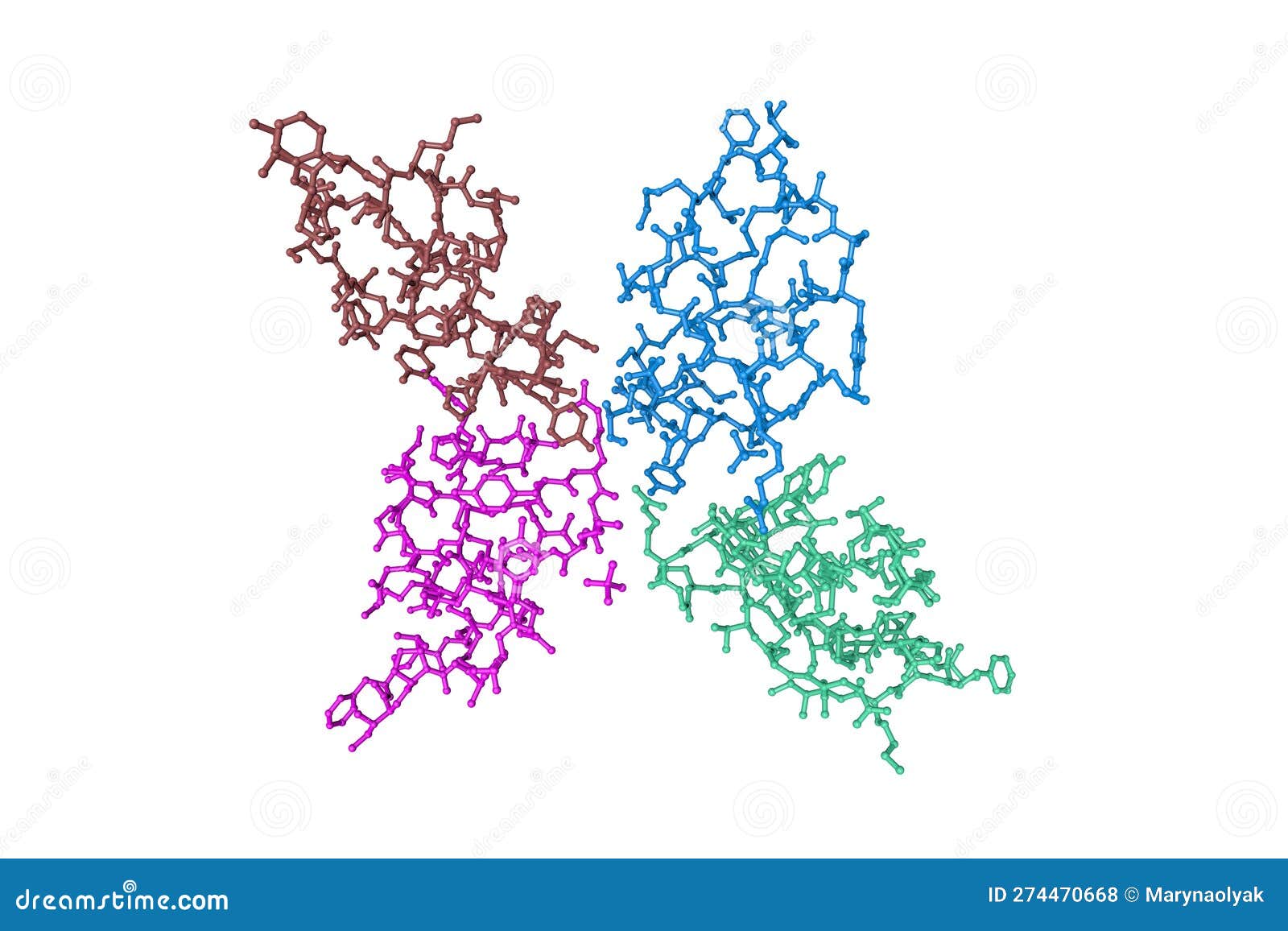 Human Beta-defensin-1. Molecular Model Isolated On White Background. 3d ...