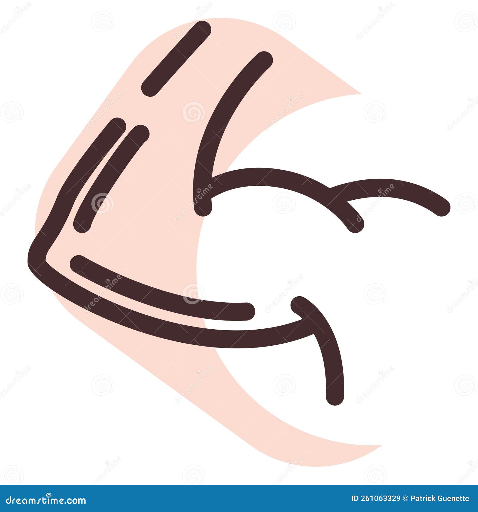 Human Biceps, Icon Cartoon Vector | CartoonDealer.com #261063329