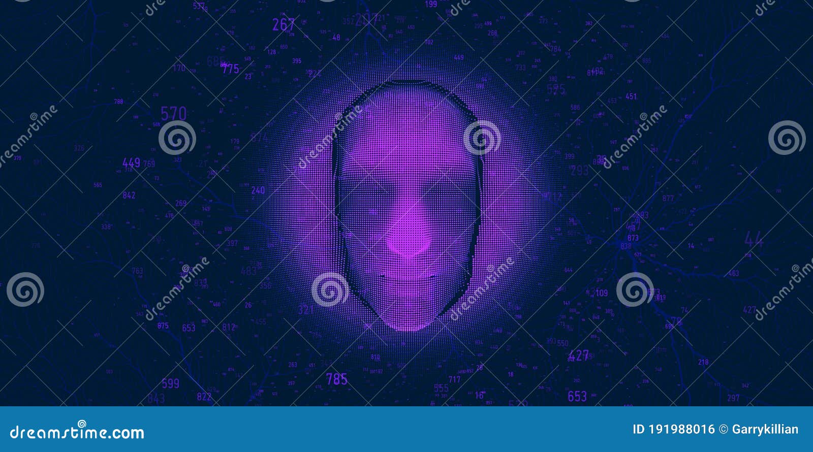 Human Big Data Visualization. Futuristic Artificial Intelligence ...