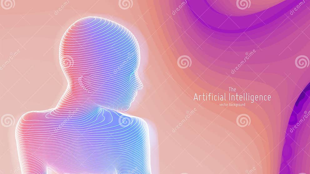 Human Big Data Visualization. Futuristic Artificial Intelligence ...