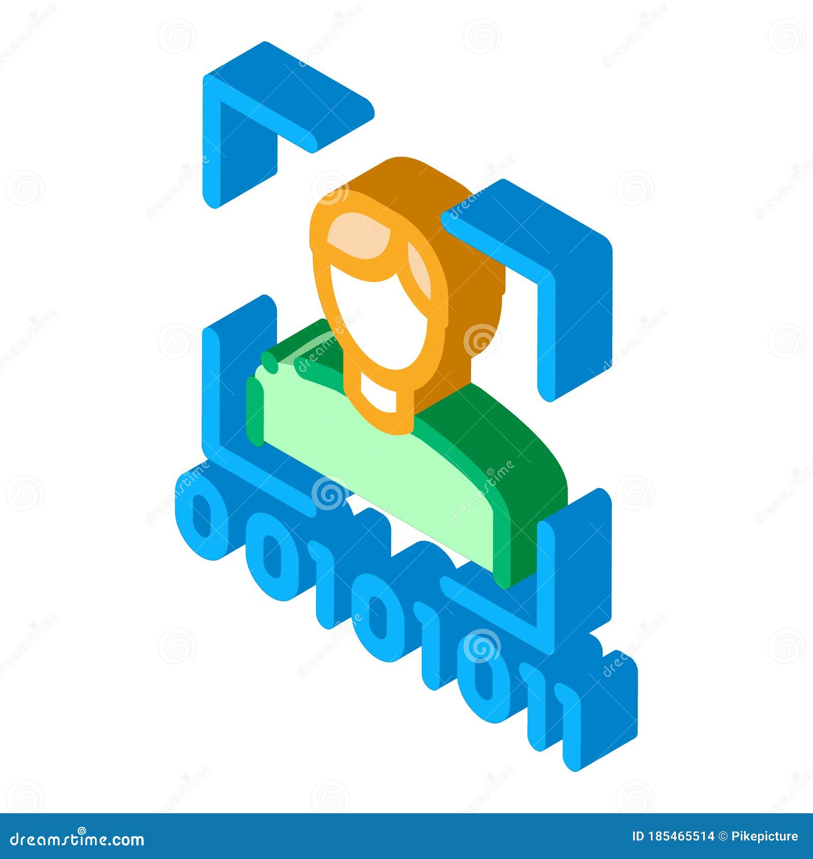 Human Binary Code Isometric Icon Vector Illustration Stock Vector ... Human Binary Code Isometric Icon Vector Illustration Stock Vector ...