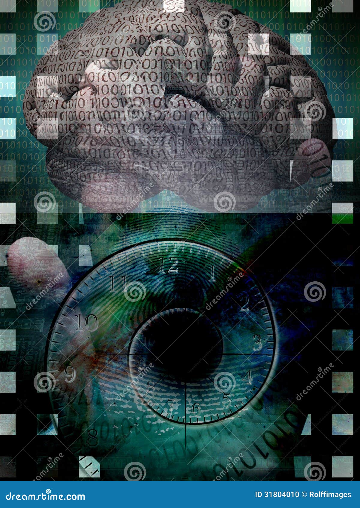 Human Binary Hand stock illustration. Illustration of code - 31804010