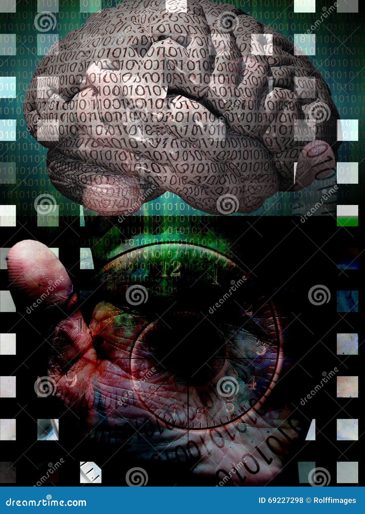 Human Binary Hand stock illustration. Illustration of learning - 69227298