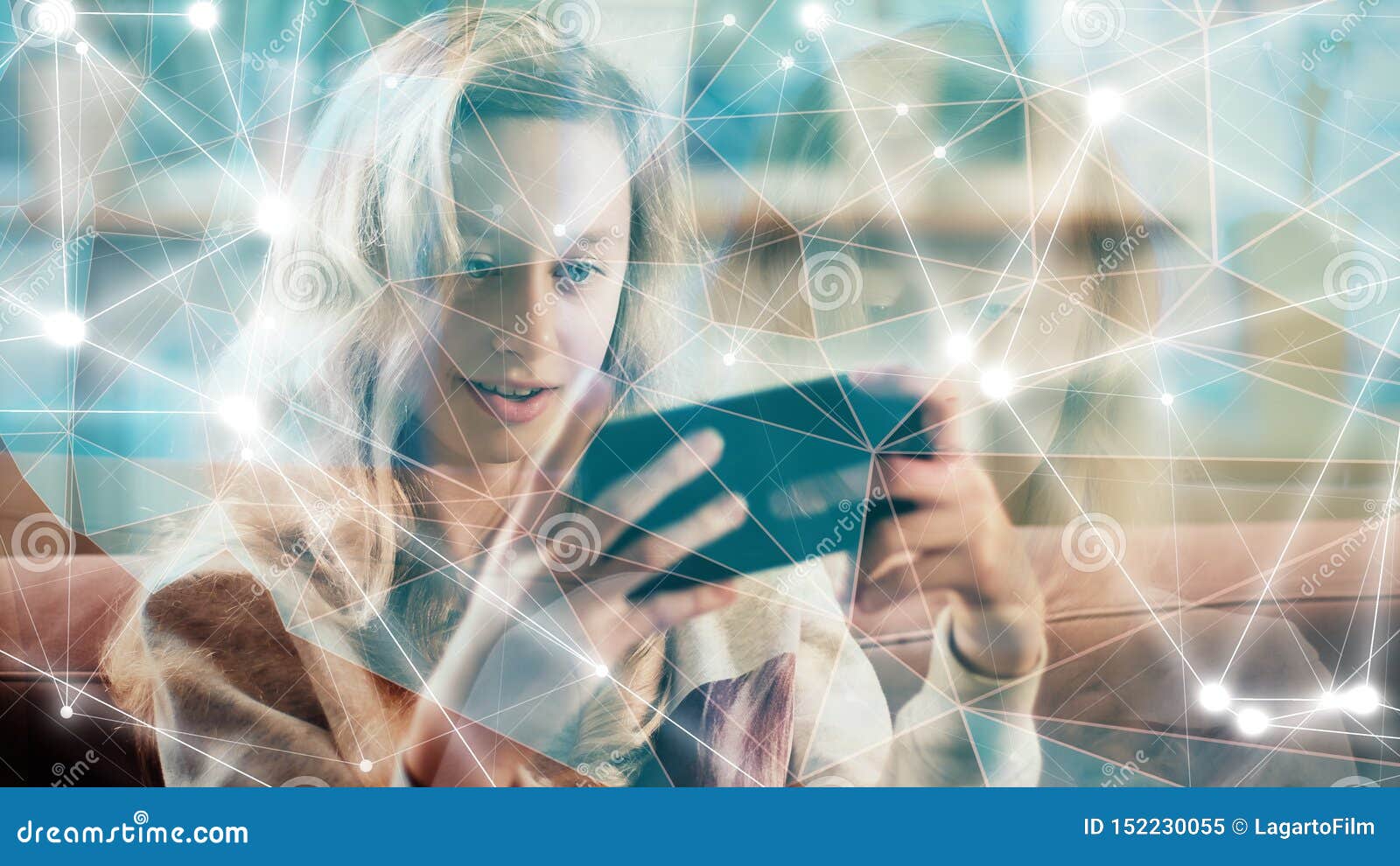 Human Biometric Facial Authentication Security Protection Stock Image ...