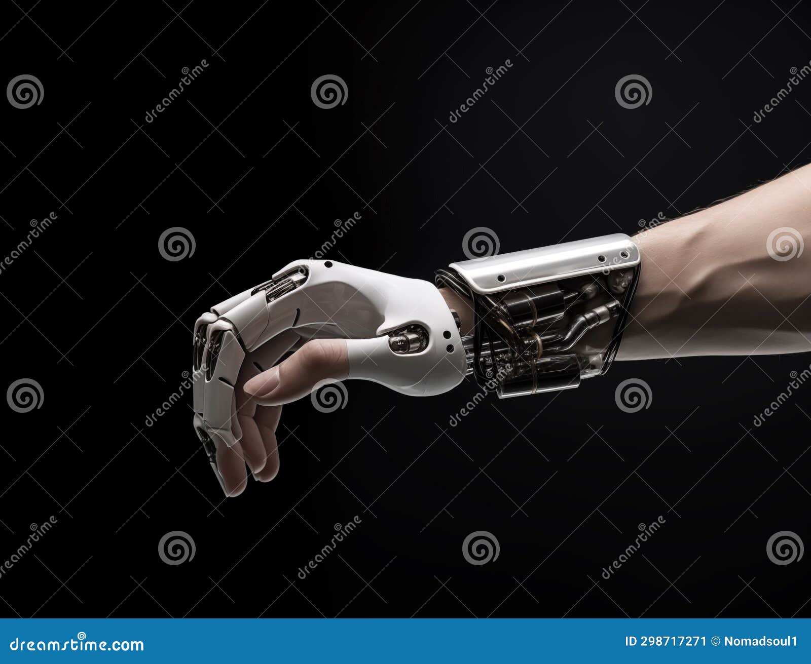 Bionic Prosthetic Arm Of Doctor. Modern Robotic Artificial Organ ...