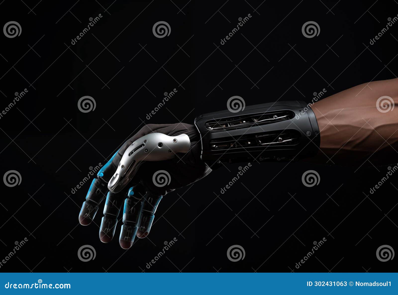 Bionic Prosthetic Arm for People with Amputated Limb. Generative AI ...