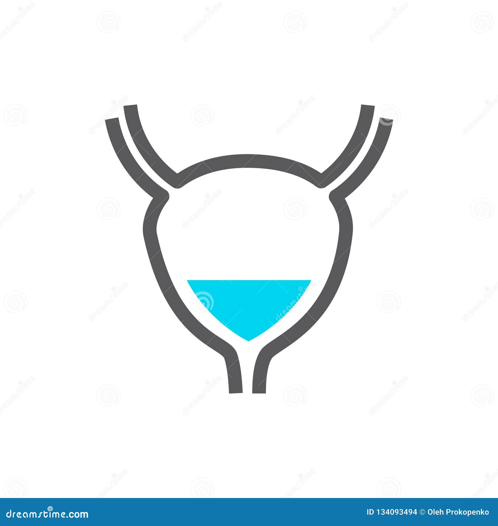 Human Bladder Line Icon. Vector Sign for Web Graphic. Stock Vector ...