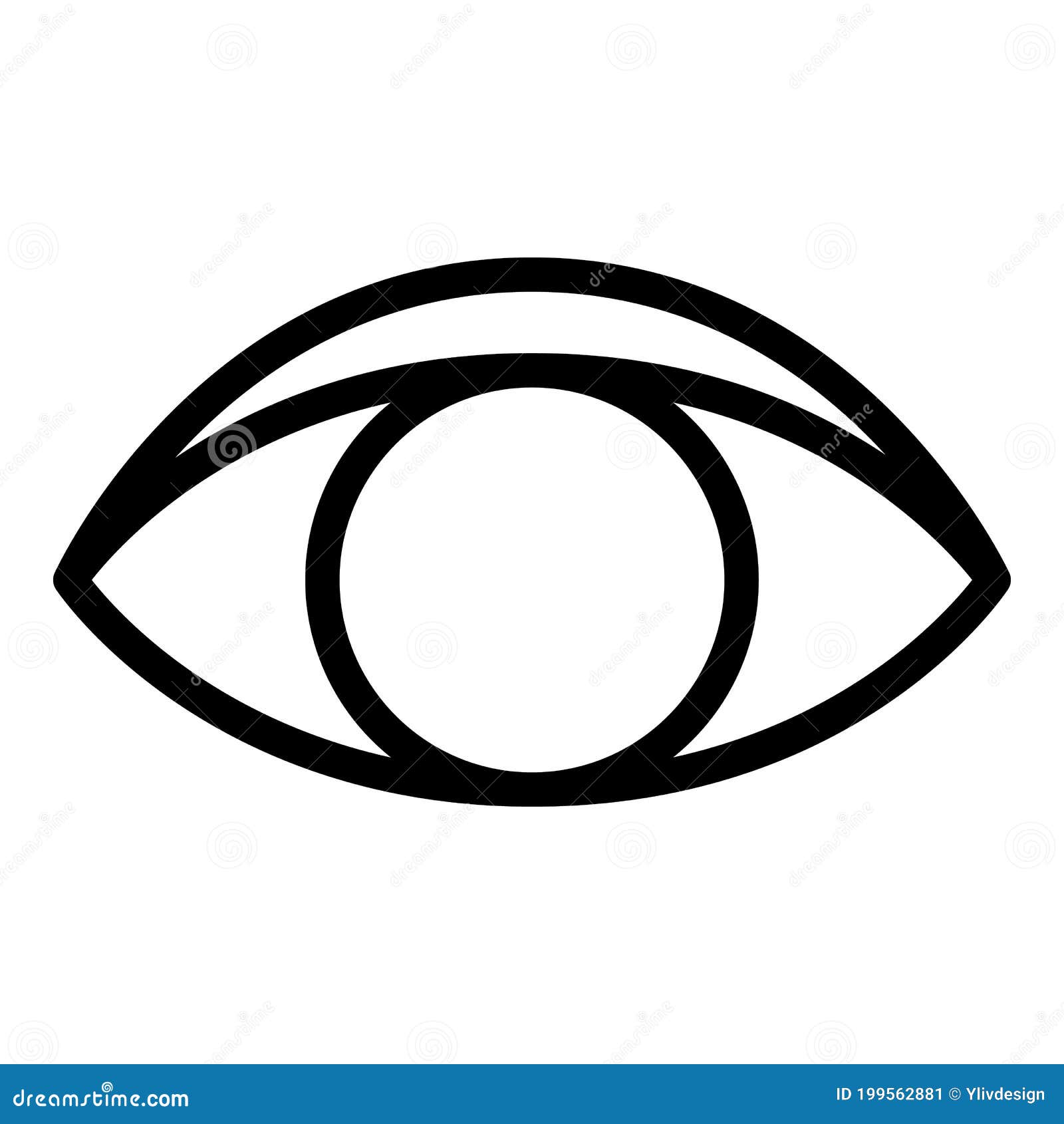 Human Blind Eye Icon, Outline Style Stock Vector - Illustration of ...