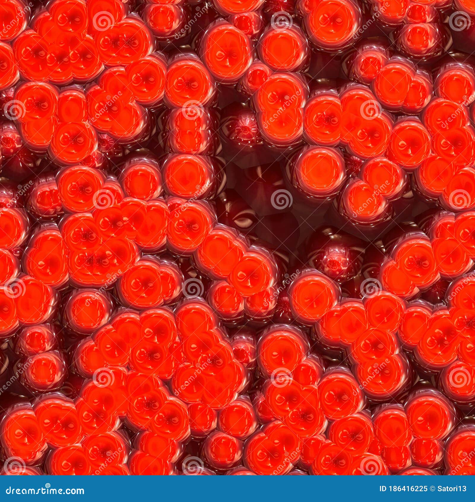 Human Blood Cells Seamless 3d Rendering Stock Illustration ...