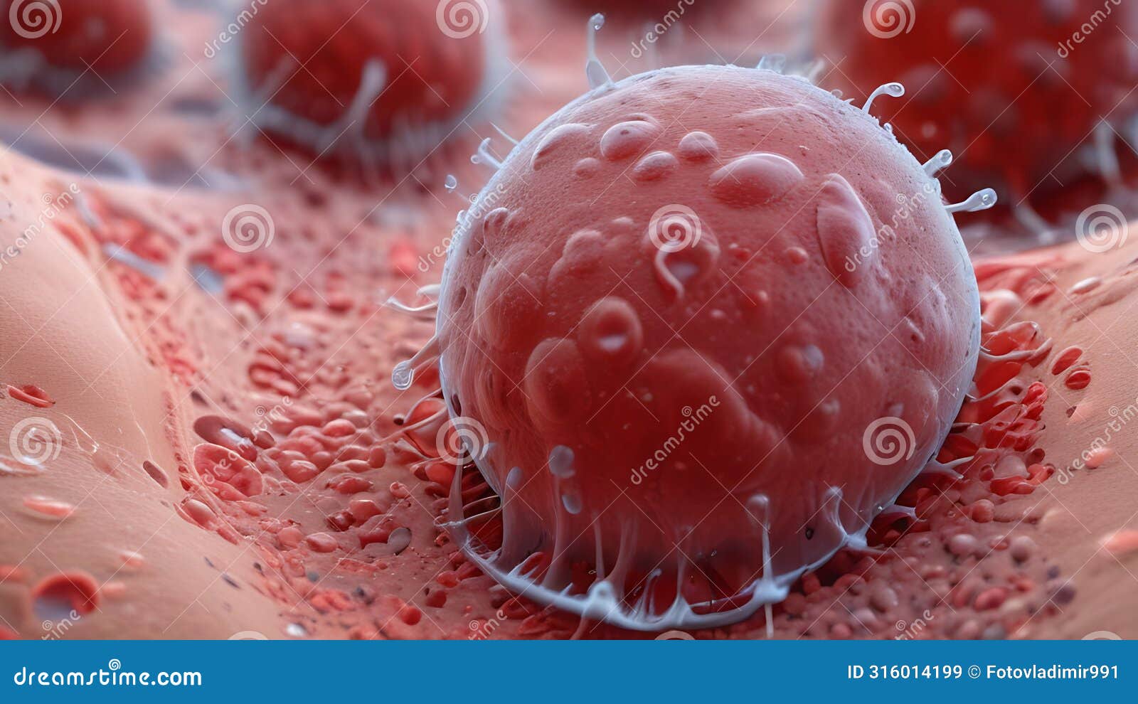Human Blood Diseases Under a Microscope Stock Illustration ...