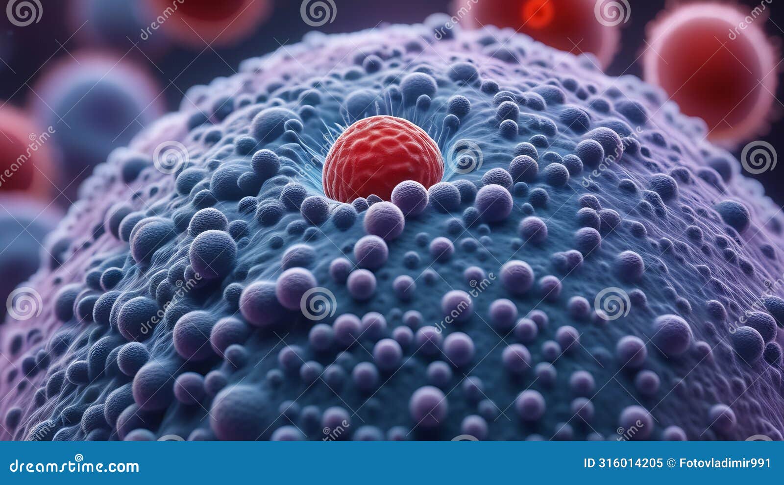 Human Blood Diseases Under a Microscope Stock Illustration ...