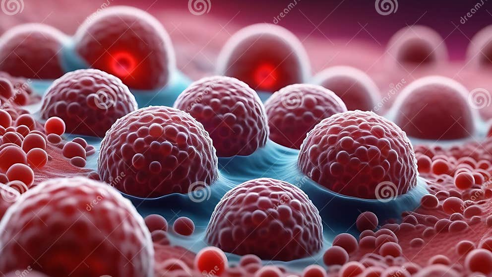 Human Blood Diseases Under a Microscope Stock Illustration ...