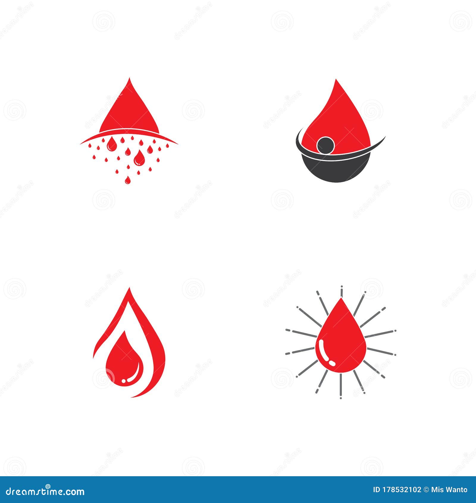 Human Blood Logo Template Vector Icon Illustration Design Stock Vector ...