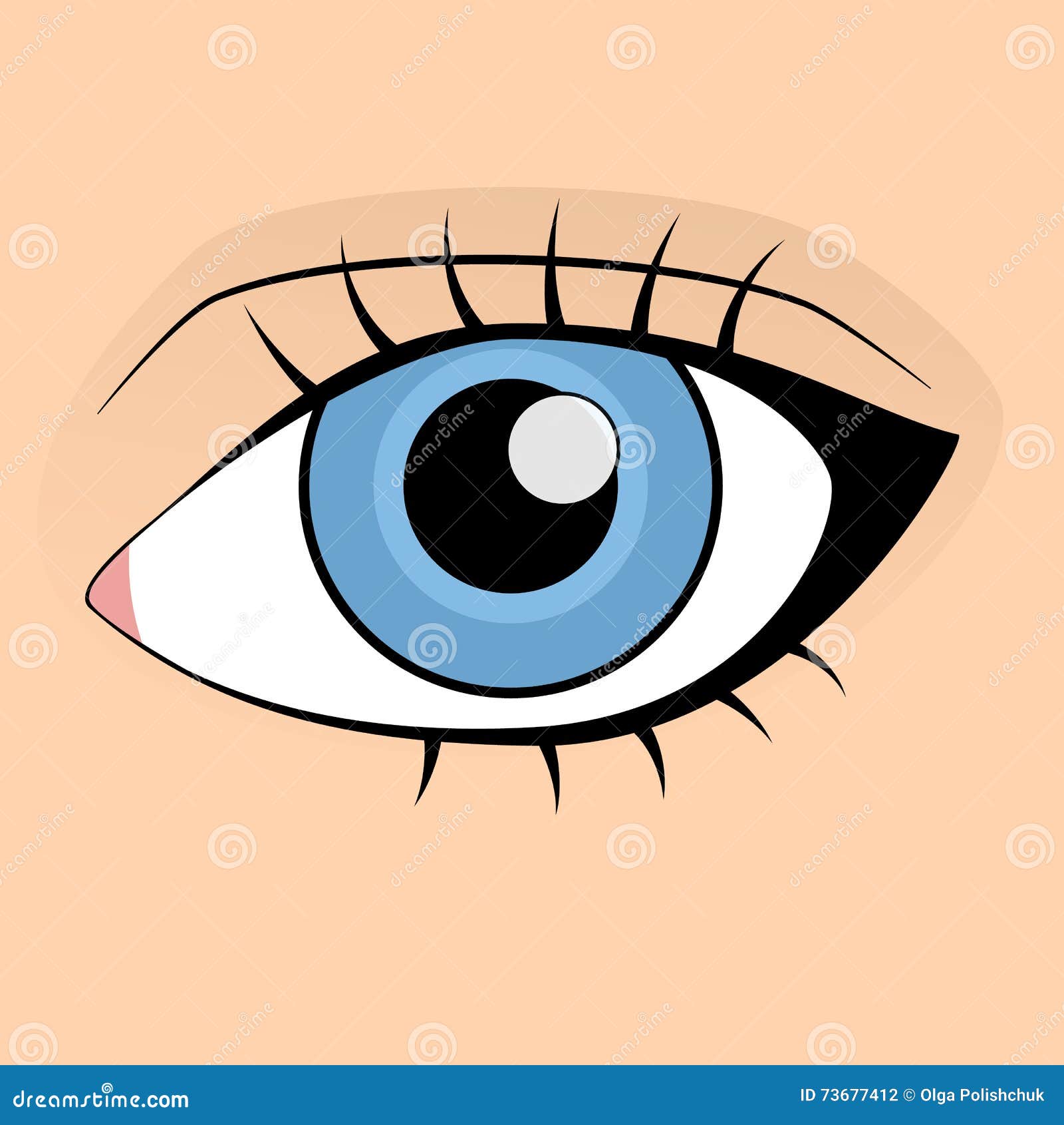 Human blue eye stock illustration. Illustration of halftone - 73677412