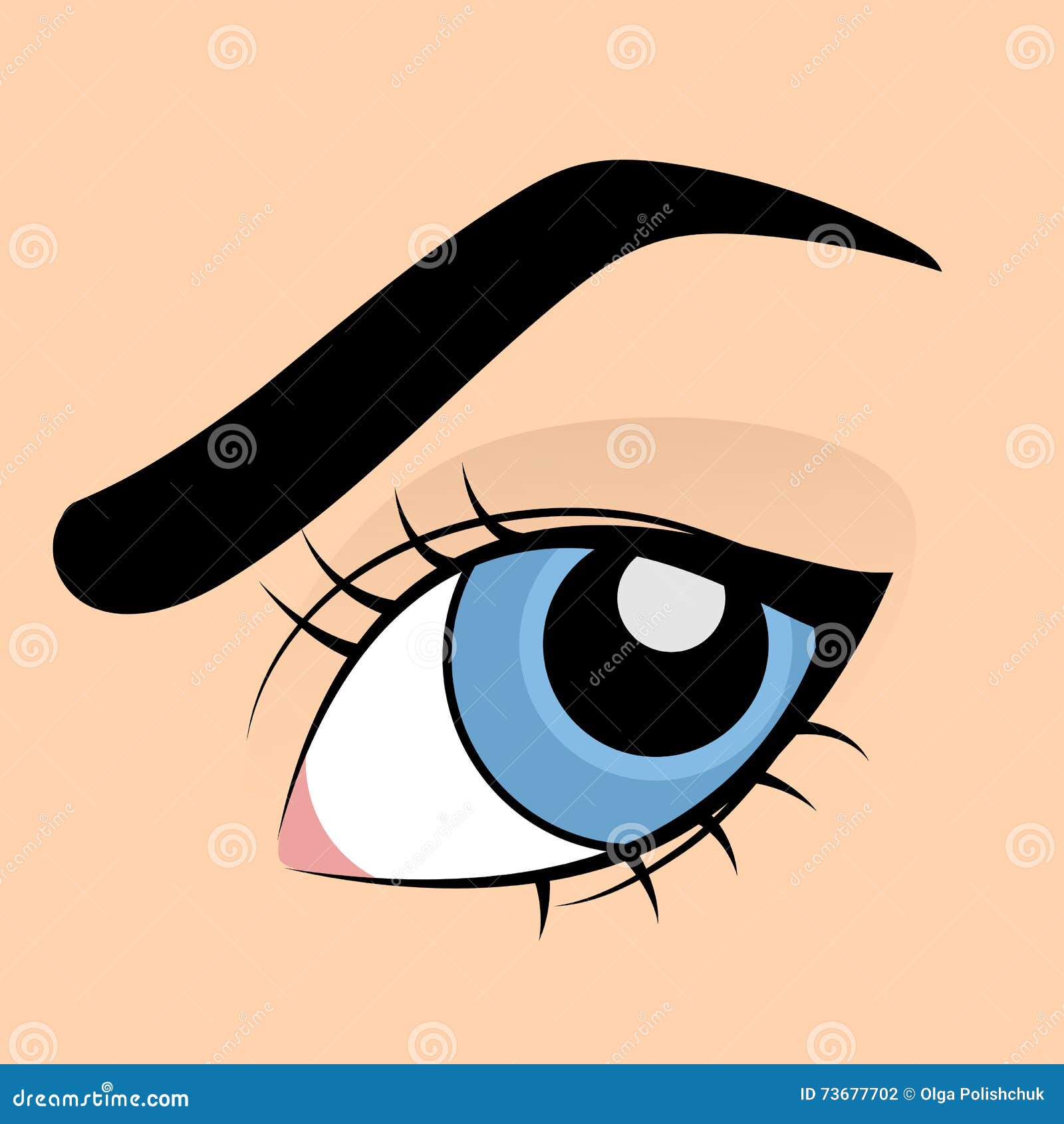 Human blue eye stock illustration. Illustration of optical - 73677702