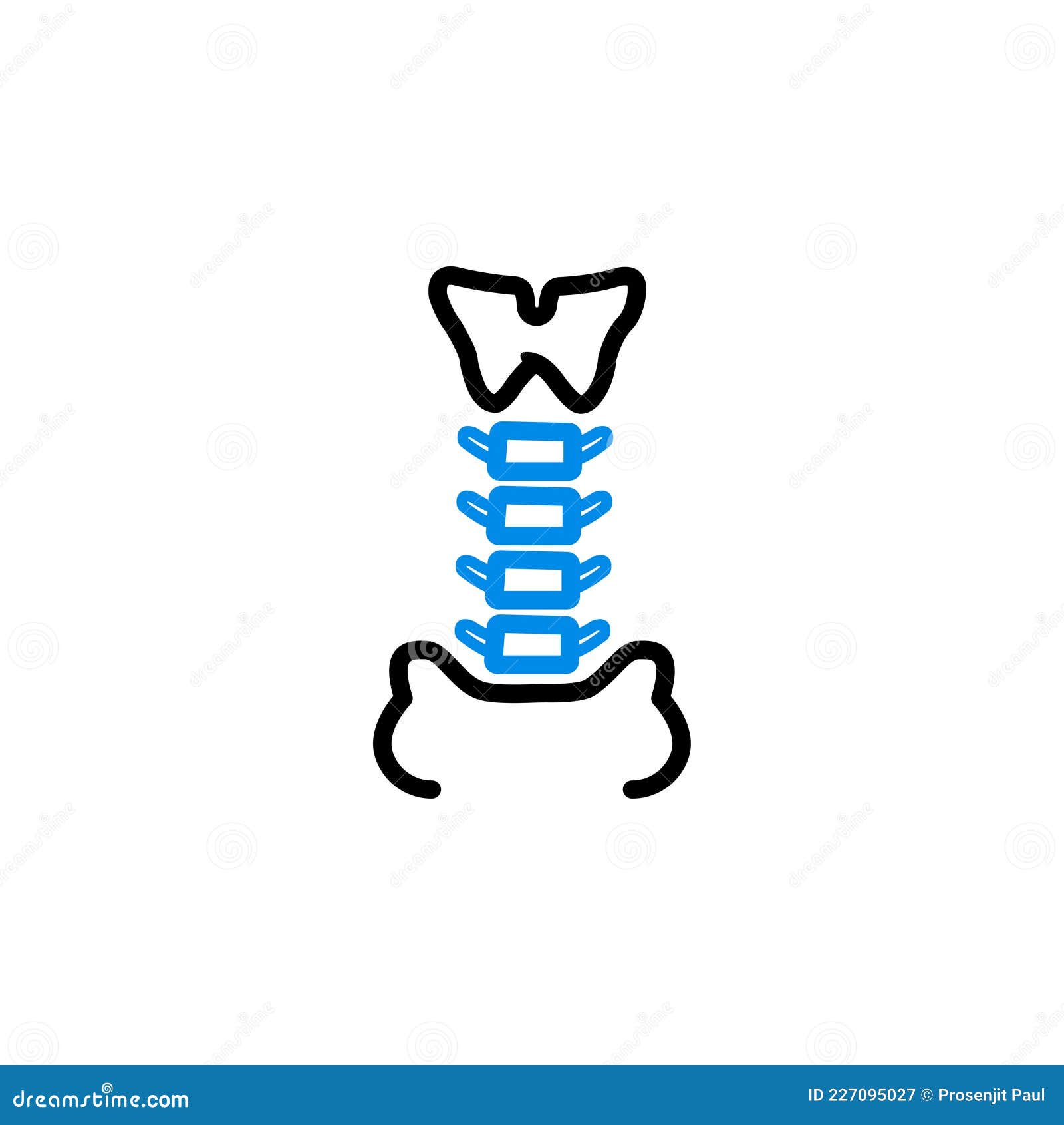 Human Body Backbone Icon Vector Stock Vector - Illustration of center ...