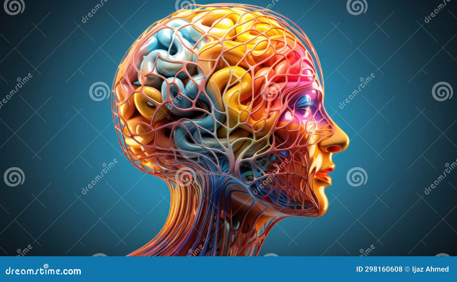 Human Body and the Brain stock illustration. Illustration of mental ...